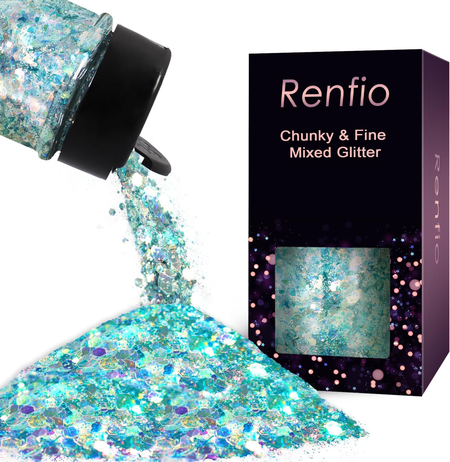 Amazon.com: Holographic Chunky Glitter, 5.64oz/160g Craft Glitter ...