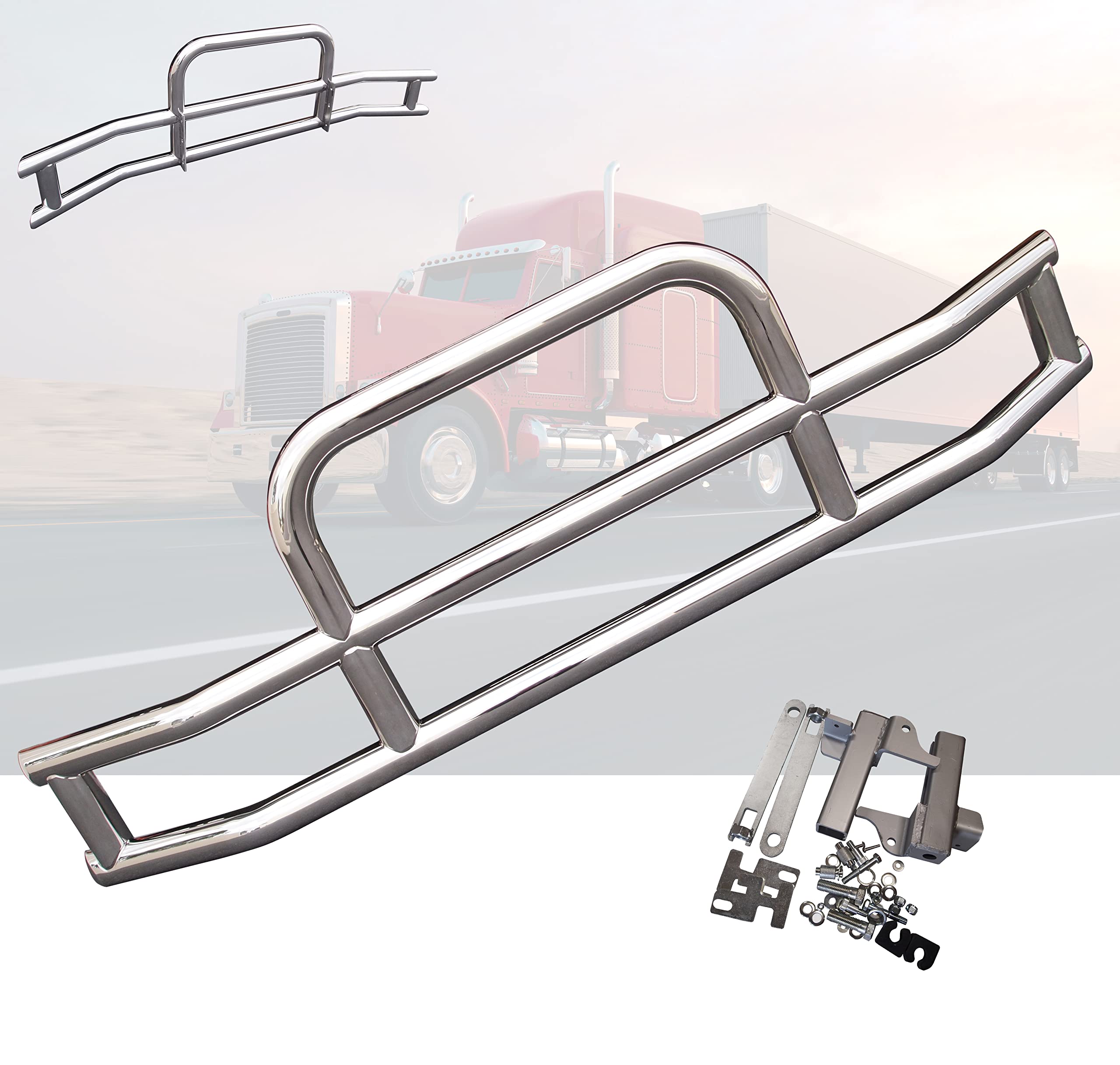 Amazon.com: QSC Polished 304 Stainless Steel Deer Bumper Guard w ...