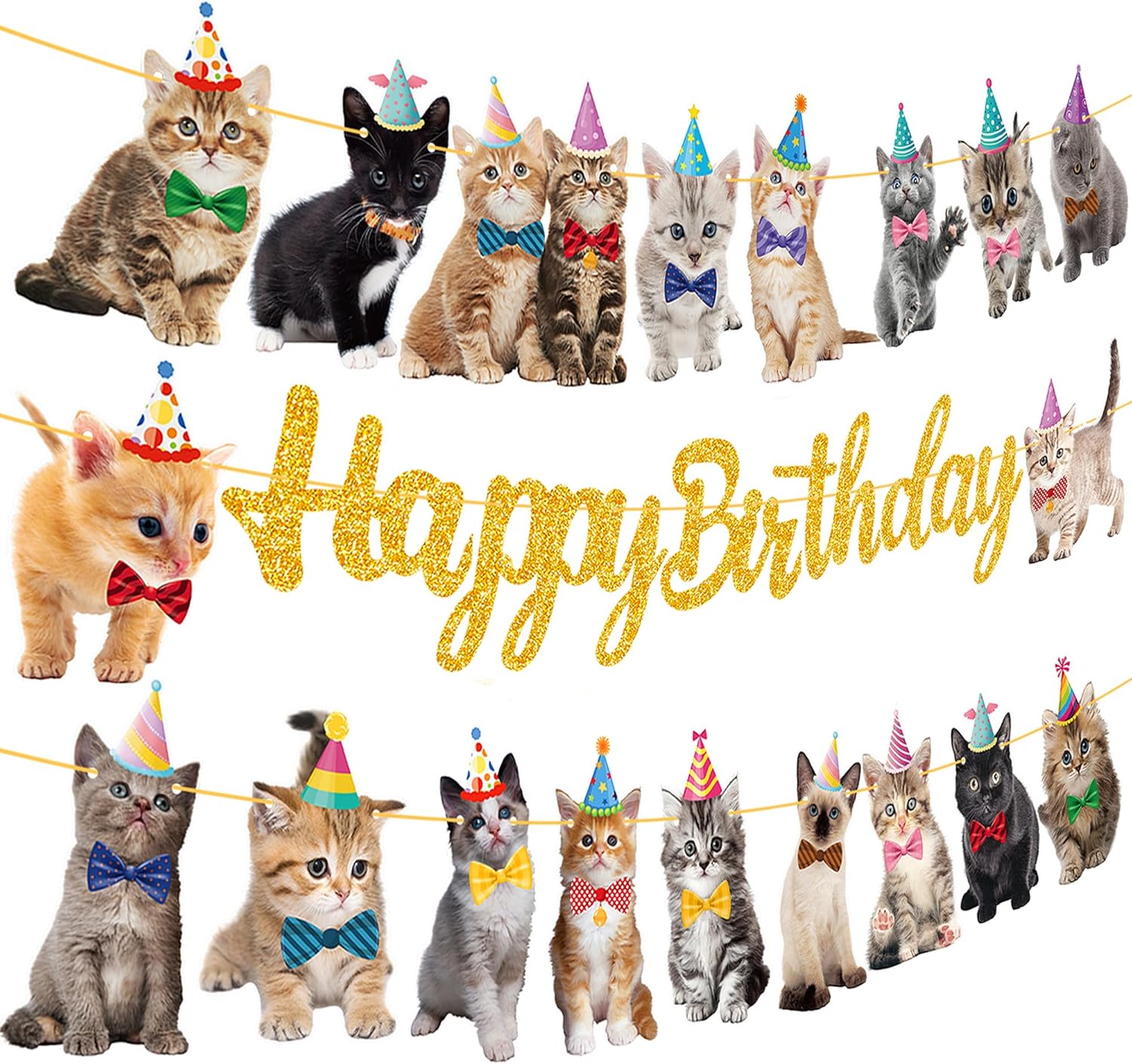 Amazon.com: 52pcs Cat Birthday Party Supplies Cat Birthday Decorations ...