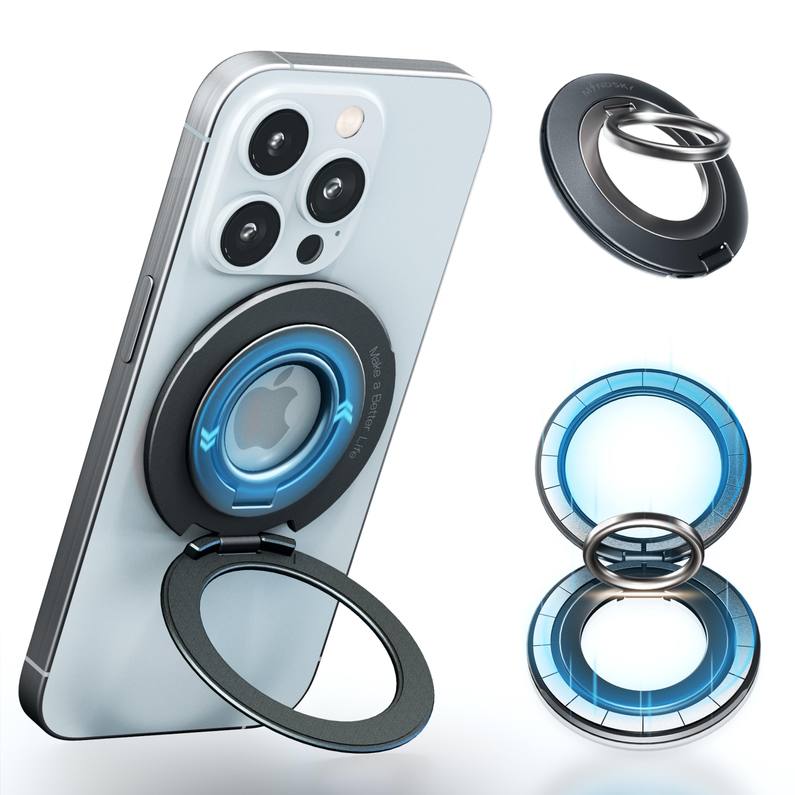 Amazon.com: Magnetic Phone Ring Holder for MagSafe [ Mindsky Ultra Thin ...