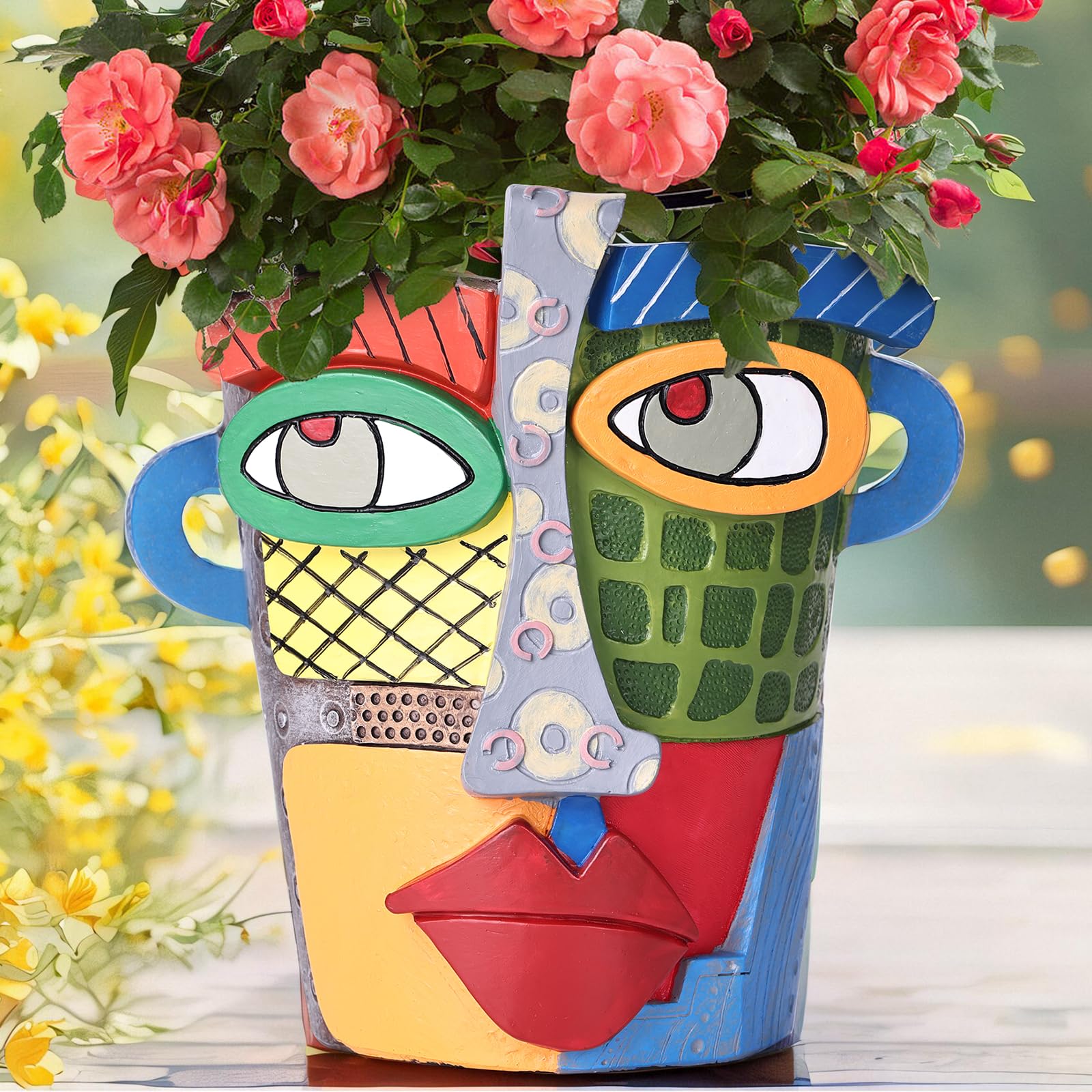 Amazon.com : oliruim 7.3" Tall Unique Large Face Planters Pots Head ...