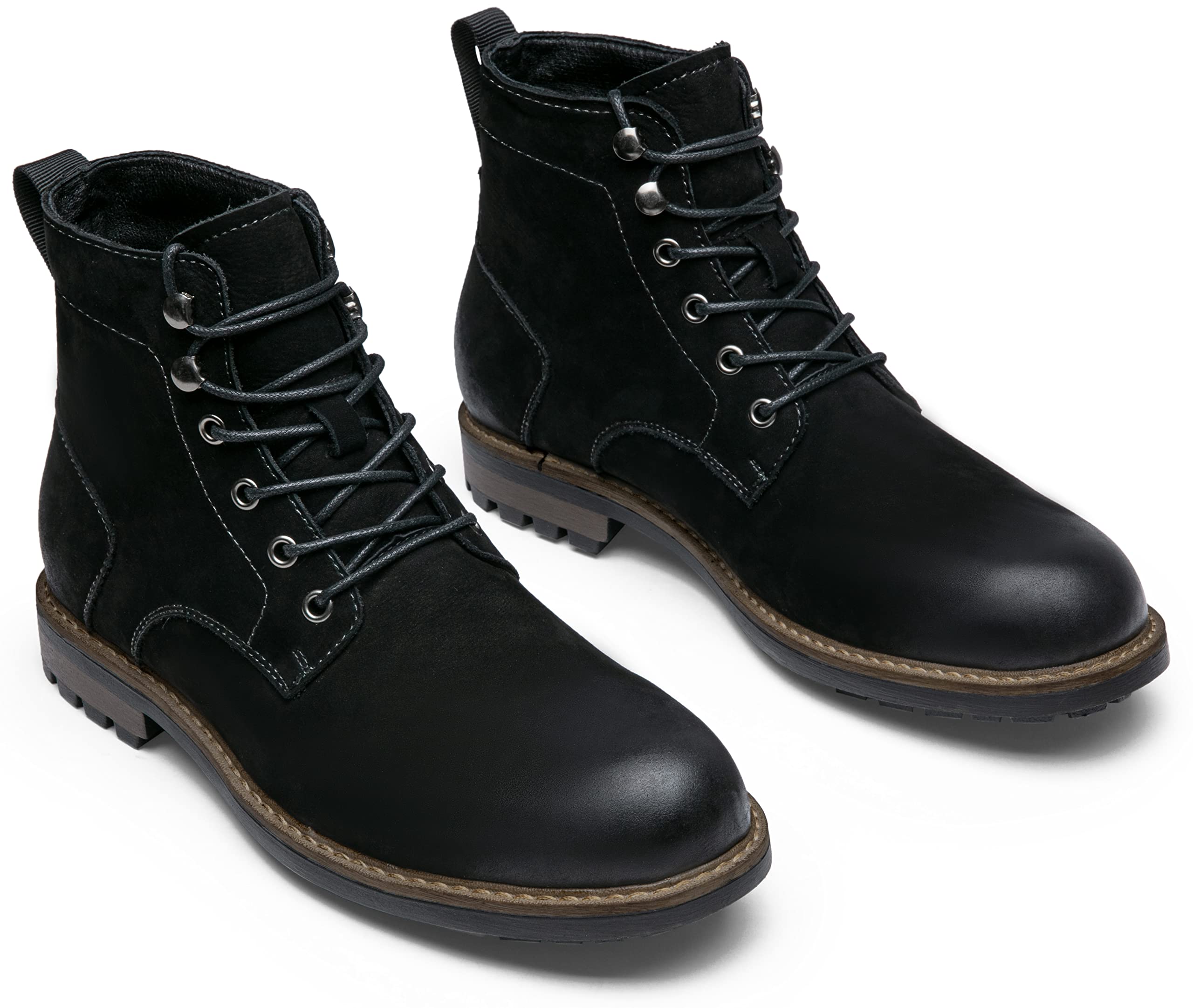 Snapklik.com : Mens Boots Leather Motorcycle Casual Boots For Men ...