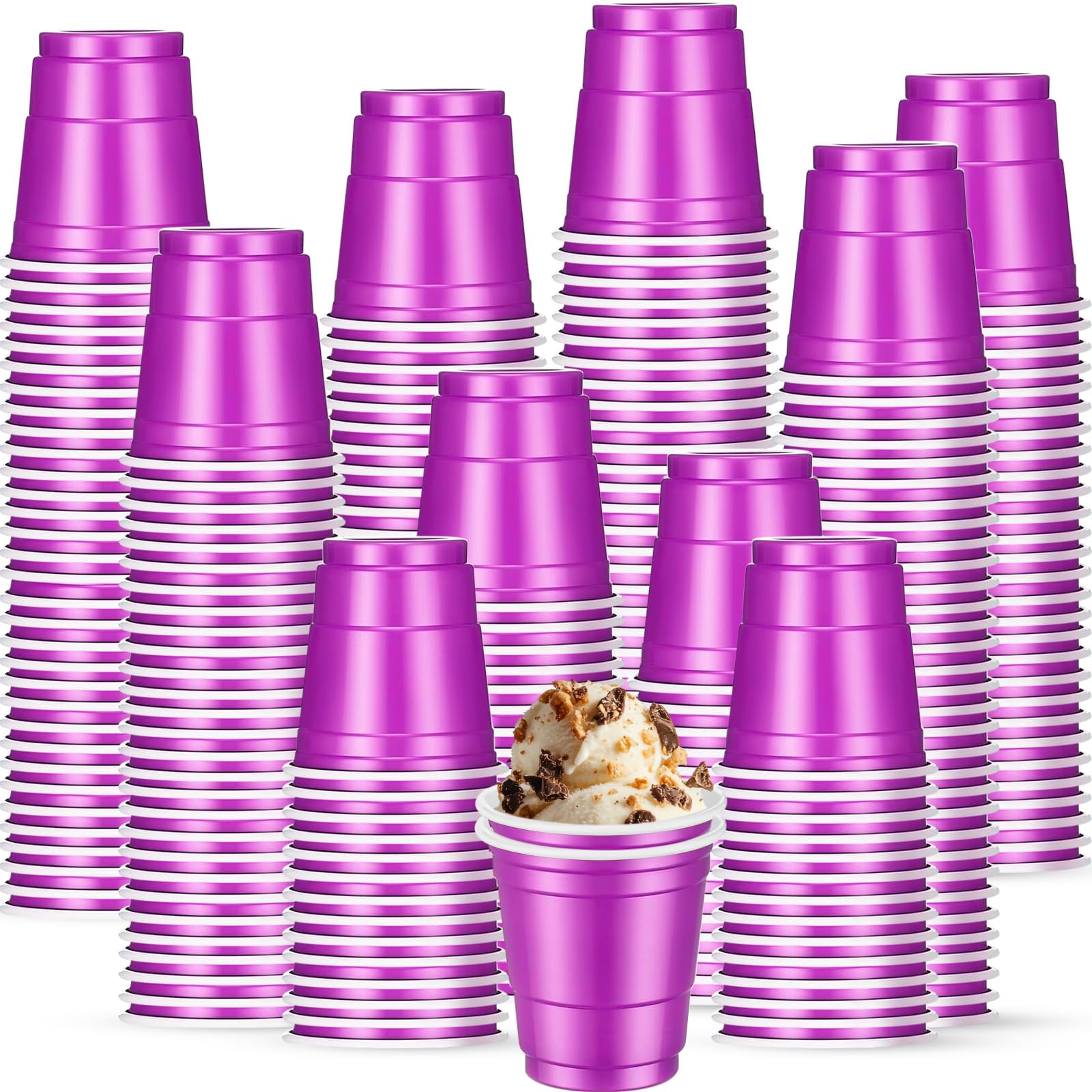 Snapklik.com : Cssopenss 500 Pcs Purple Shot Glasses Plastic Purple ...