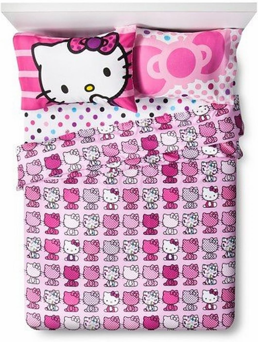 Amazon.com: Hello Kitty 4 Piece Sheet Set - Fits Full Size Beds: Home ...