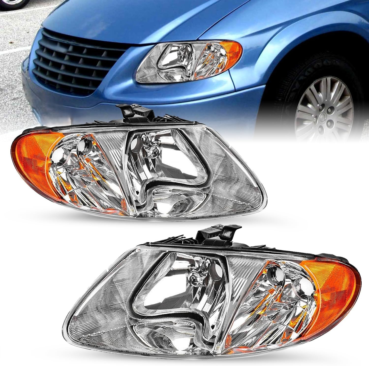 Snapklik.com : Headlight Assembly Fit For 2001-2007 Dodge Grand Caravan ...
