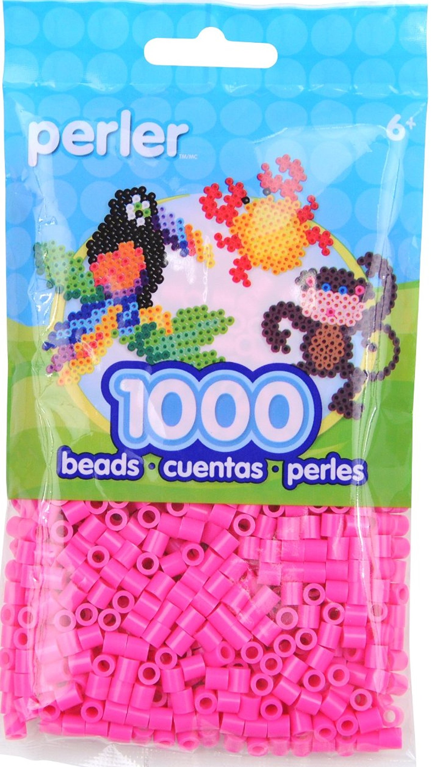 Amazon.com: Bulk Buy: Perler Beads 1,000 Count Pink (3 Pack) : Arts ...