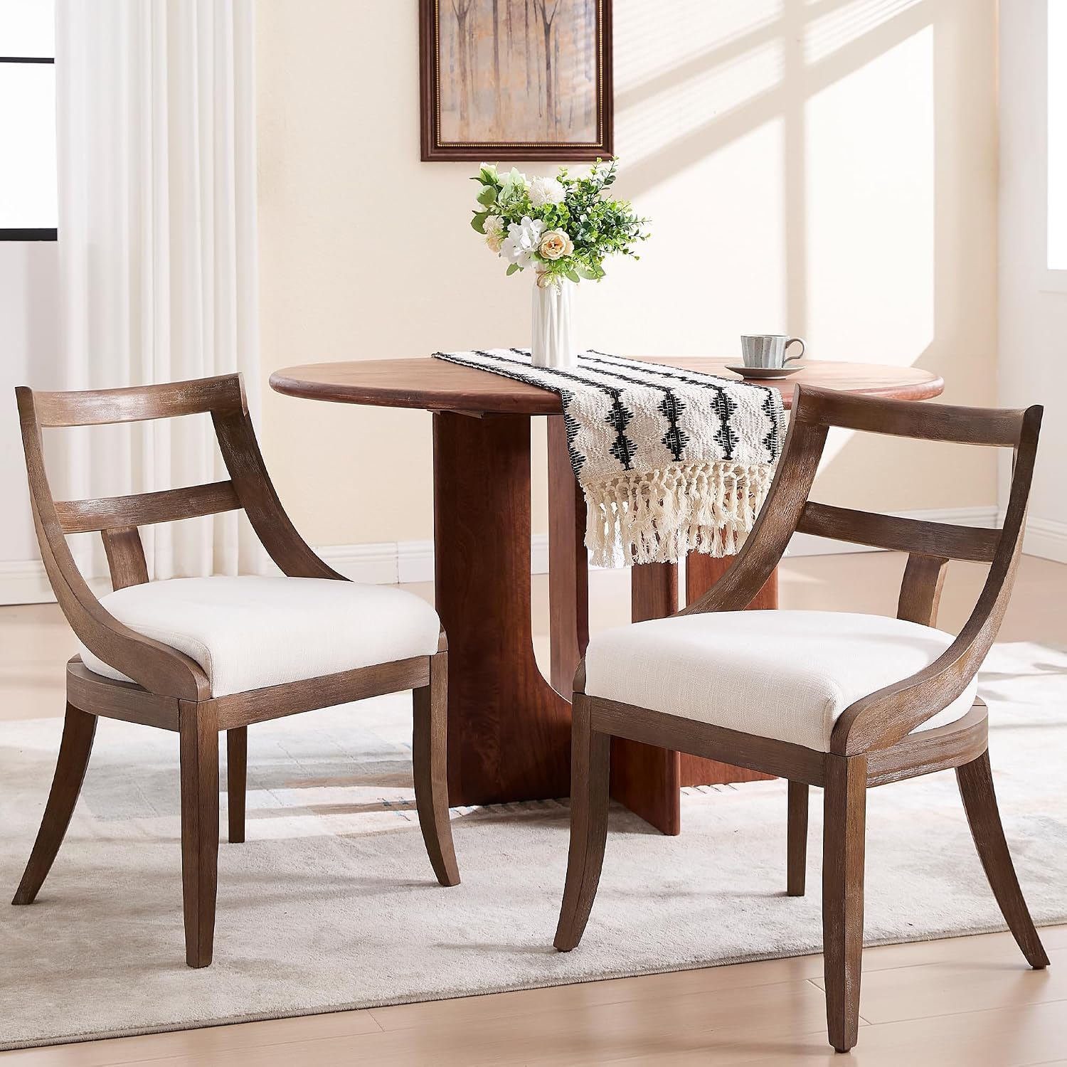 Amazon.com - LZAREAL Modern Farmhouse Dining Chairs Set of 2 Mid ...