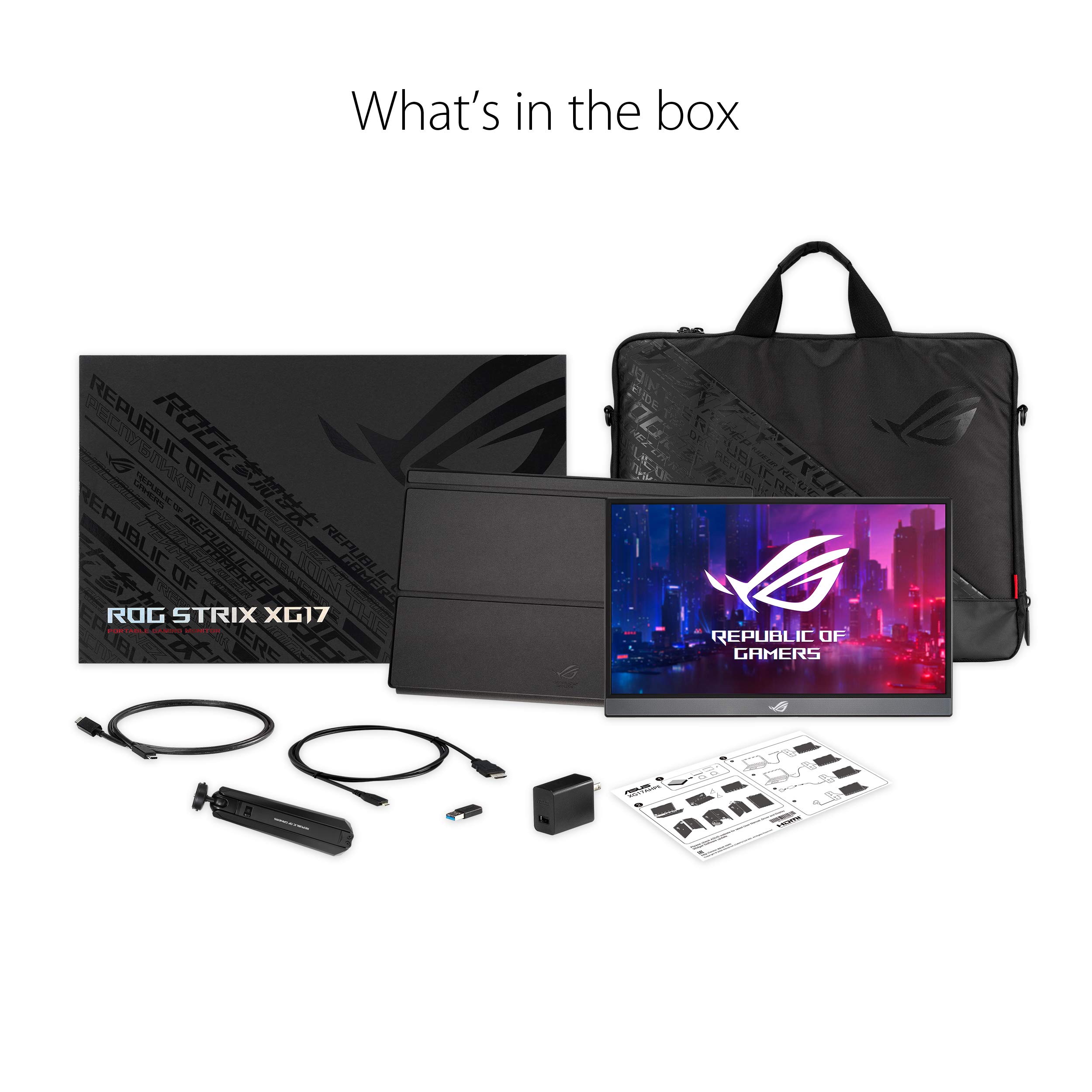 ASUS ROG Strix XG17AHP 17.3 Inch Portable Monitor, 1080P Full HD, IPS ...