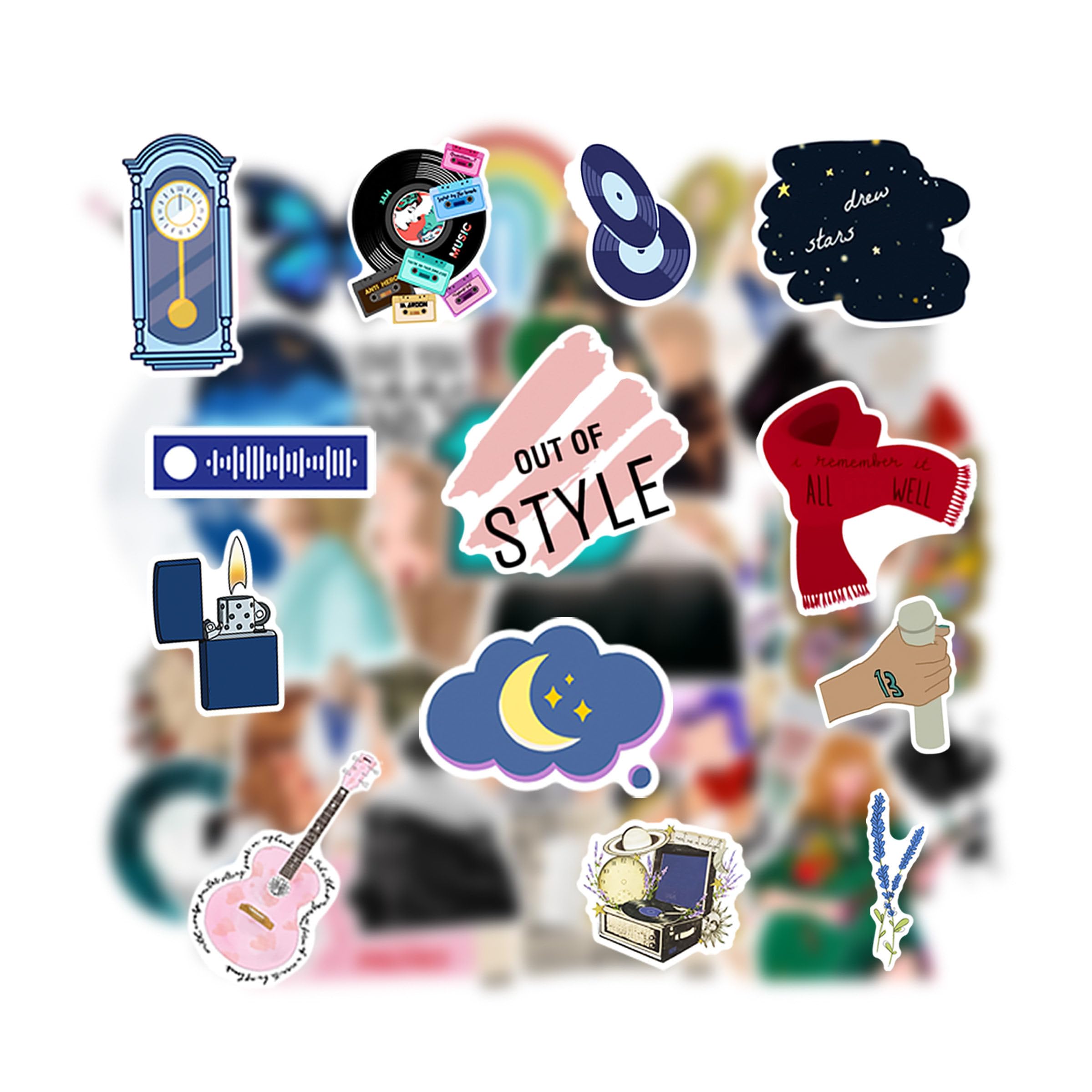 Amazon.com: 100PCS Music Stickers for Teens Singer Music Sticker for ...