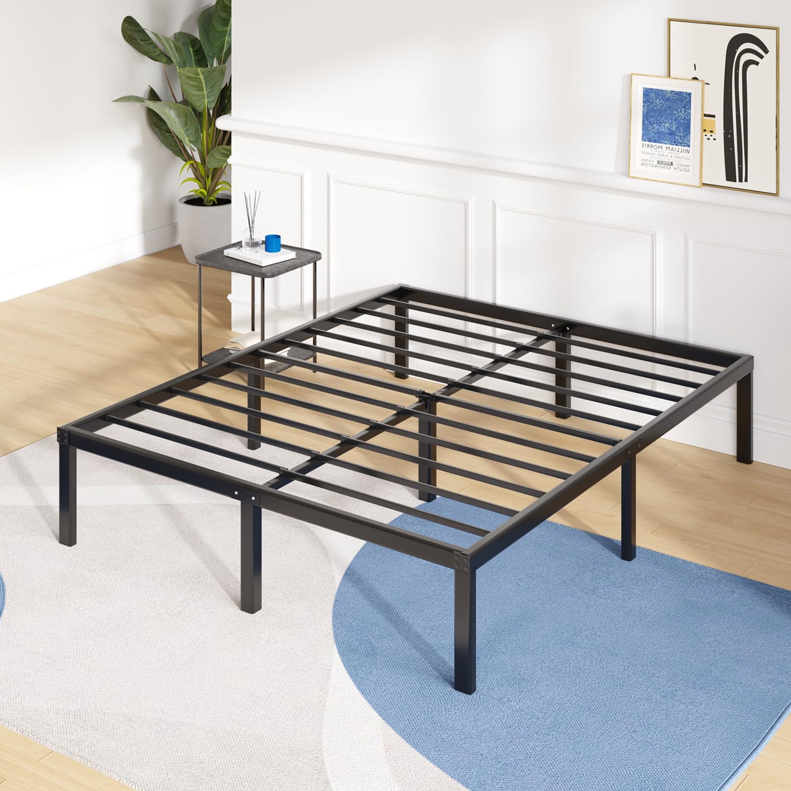 Amazon.com: Avenco Full Size Bed Frame - 14 Inch High Metal Platform ...