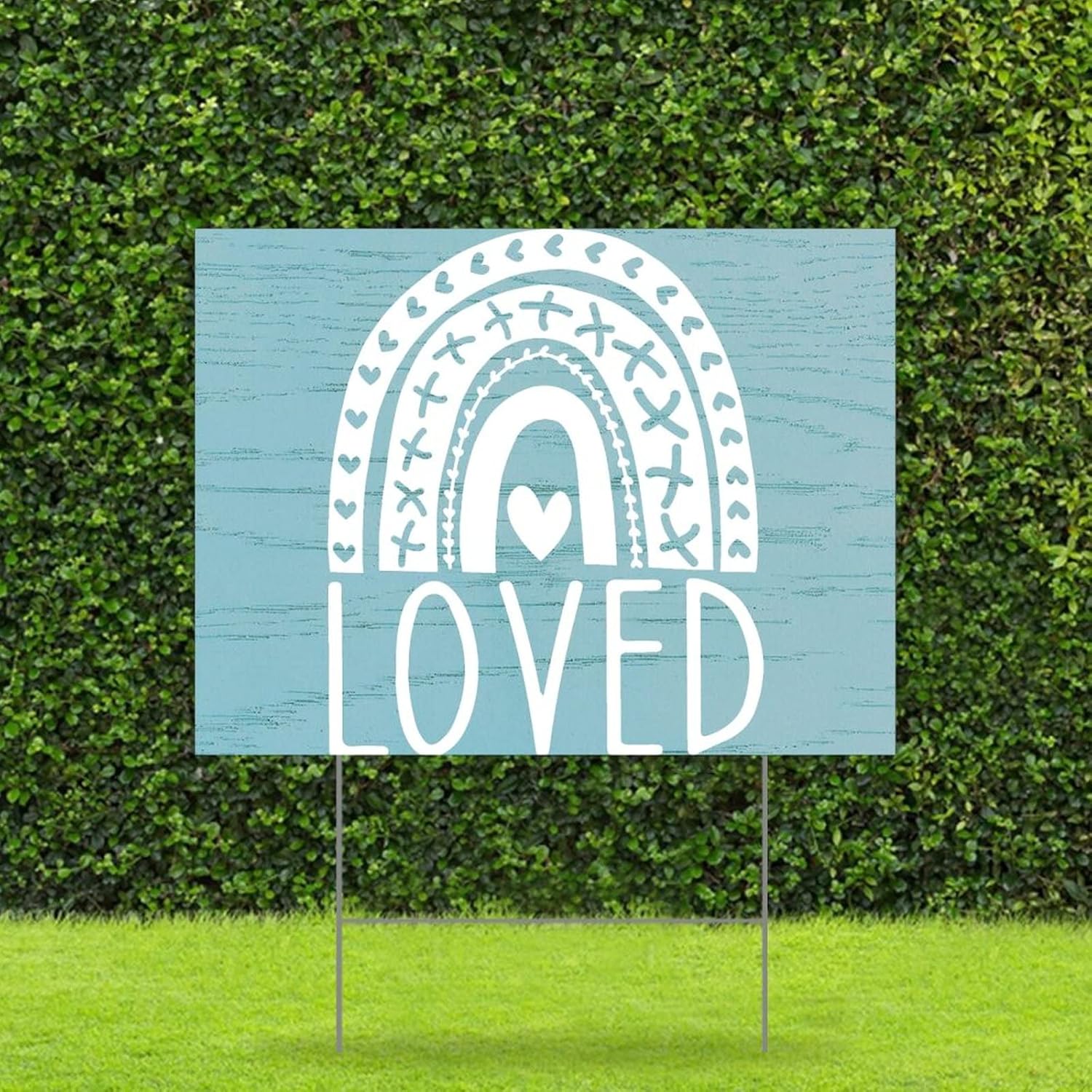 Amazon.com: Lawn Yard Signs Loved Plastic Yard Sign I Love You Gift ...