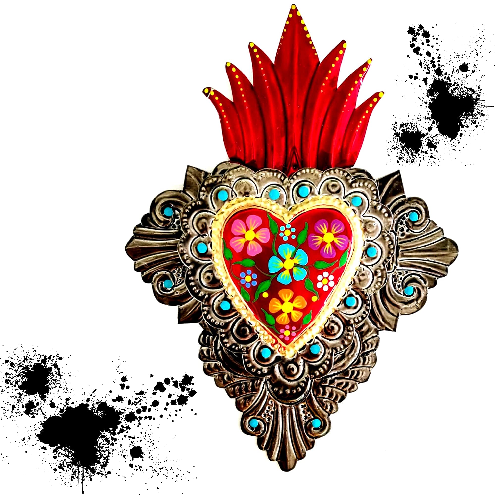 Mexican Sacred Heart Art Drawing