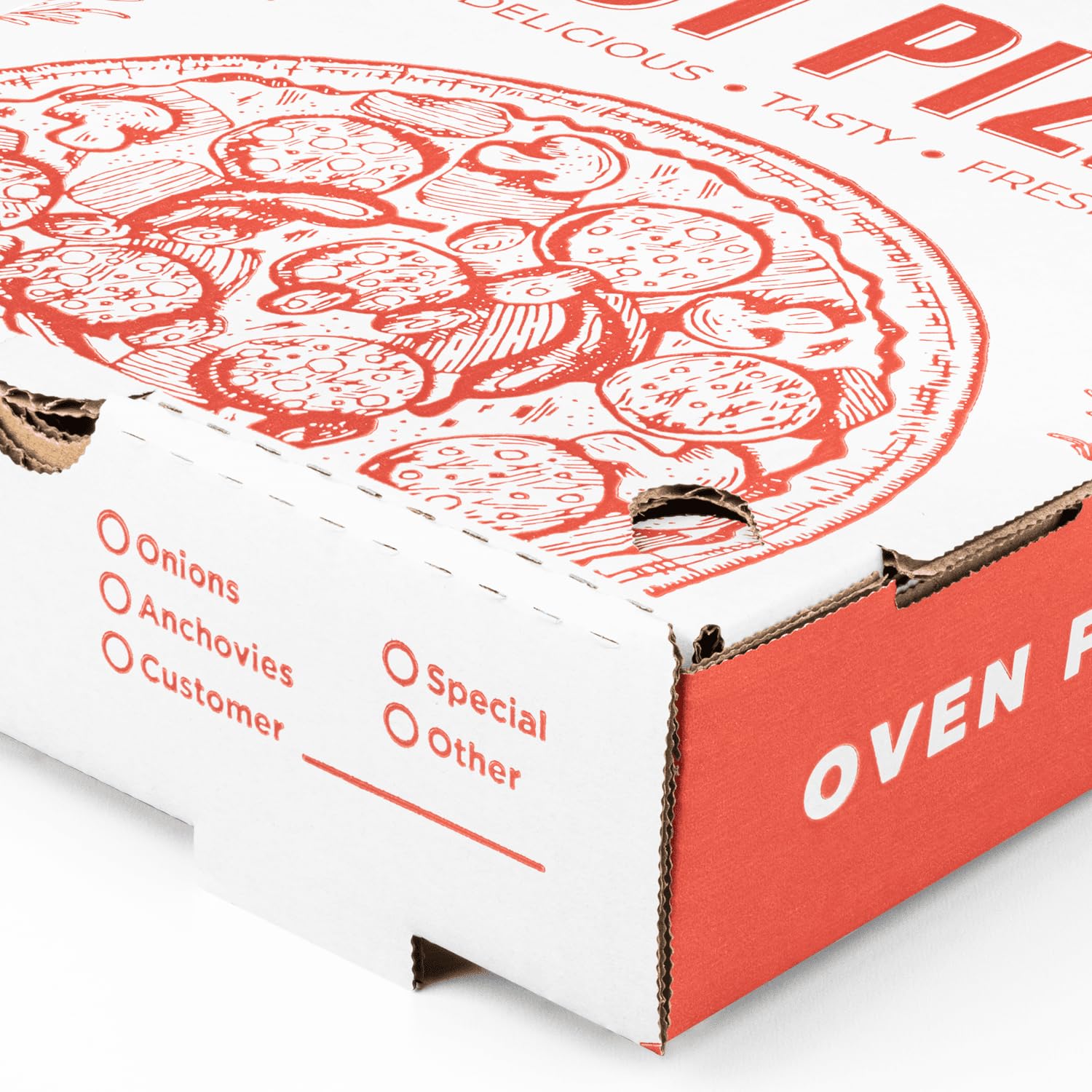 Snapklik.com : Karat Pizza Boxes 10" X 10" 50 Pack Classic Red Print ...