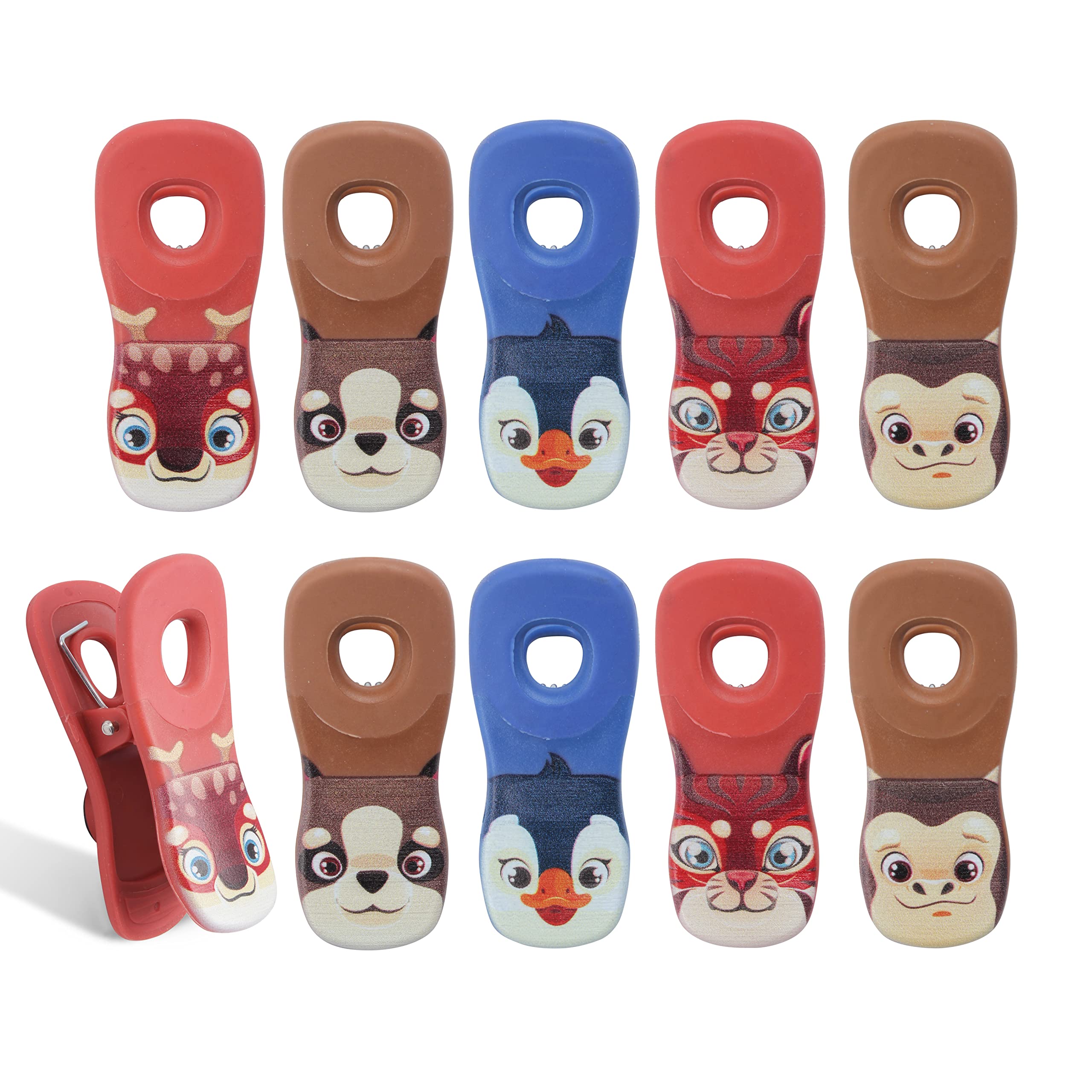 Amazon.com: COOK WITH COLOR Cute Magnetic Bag Clips - 10 Pc. Set of ...