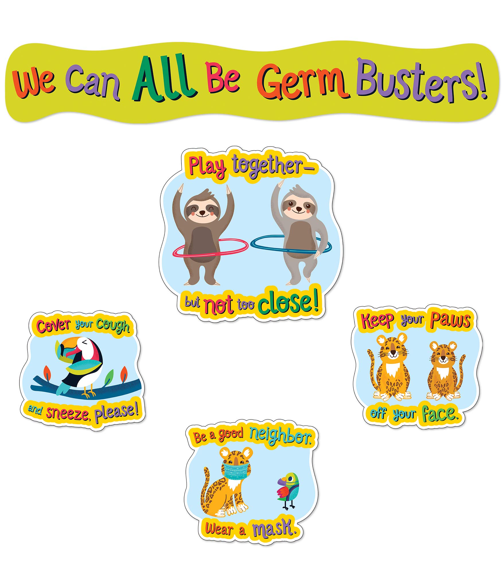 Amazon.com : One World Social Distancing Germ Busters Bulletin Board ...