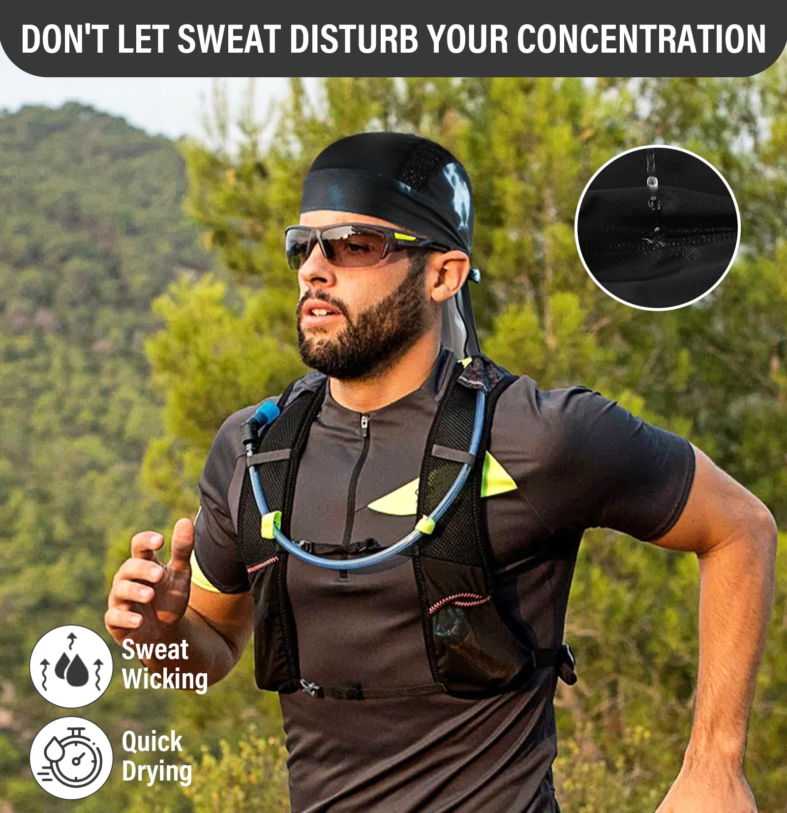 Snapklik.com : Do Rag Skull Cap Helmet Liner, Cooling Mesh Bandana Cap ...