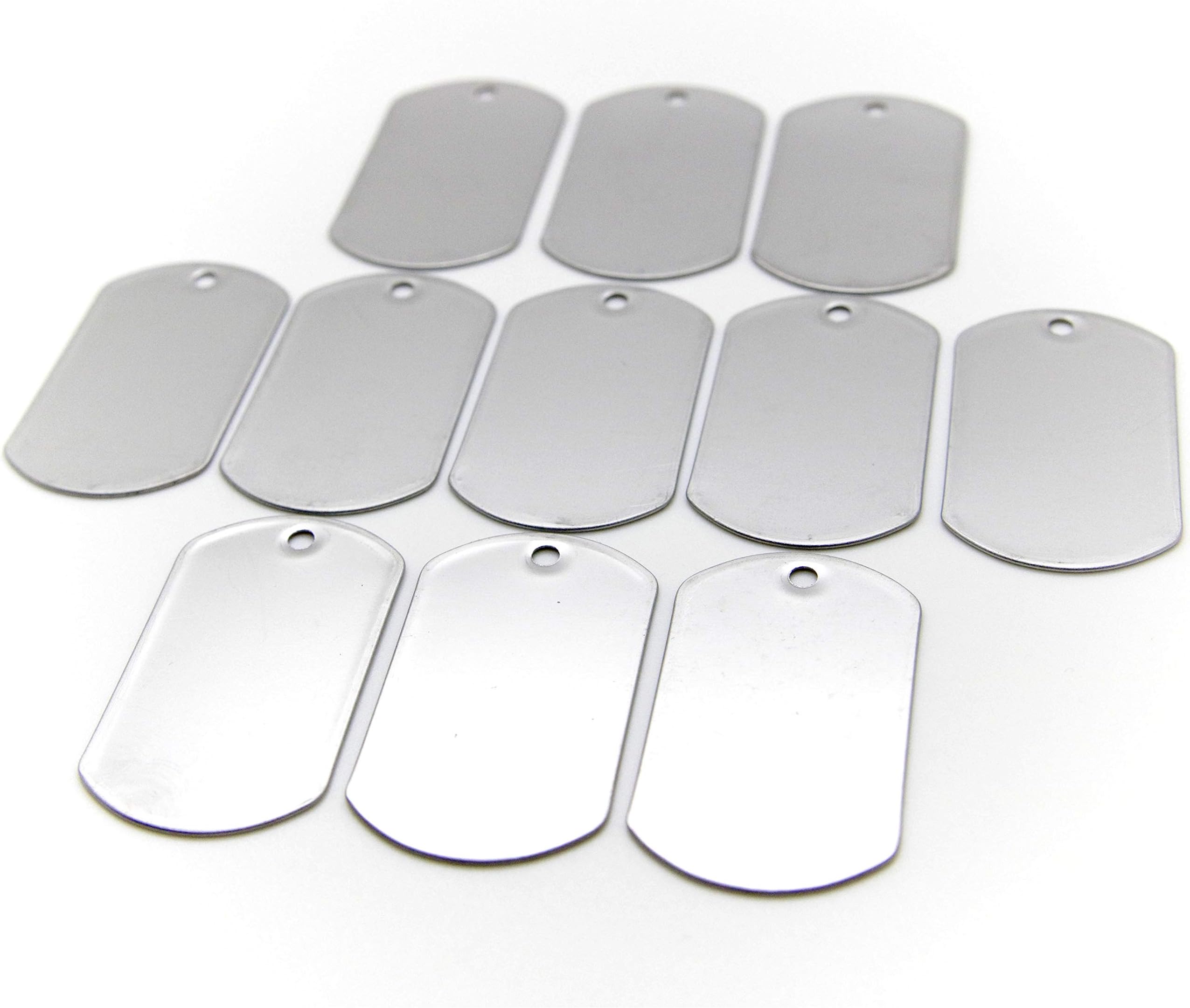 Amazon.com : TinaWood 100PCS Blank Bulk Dog Tags for Stamping/Engraving ...