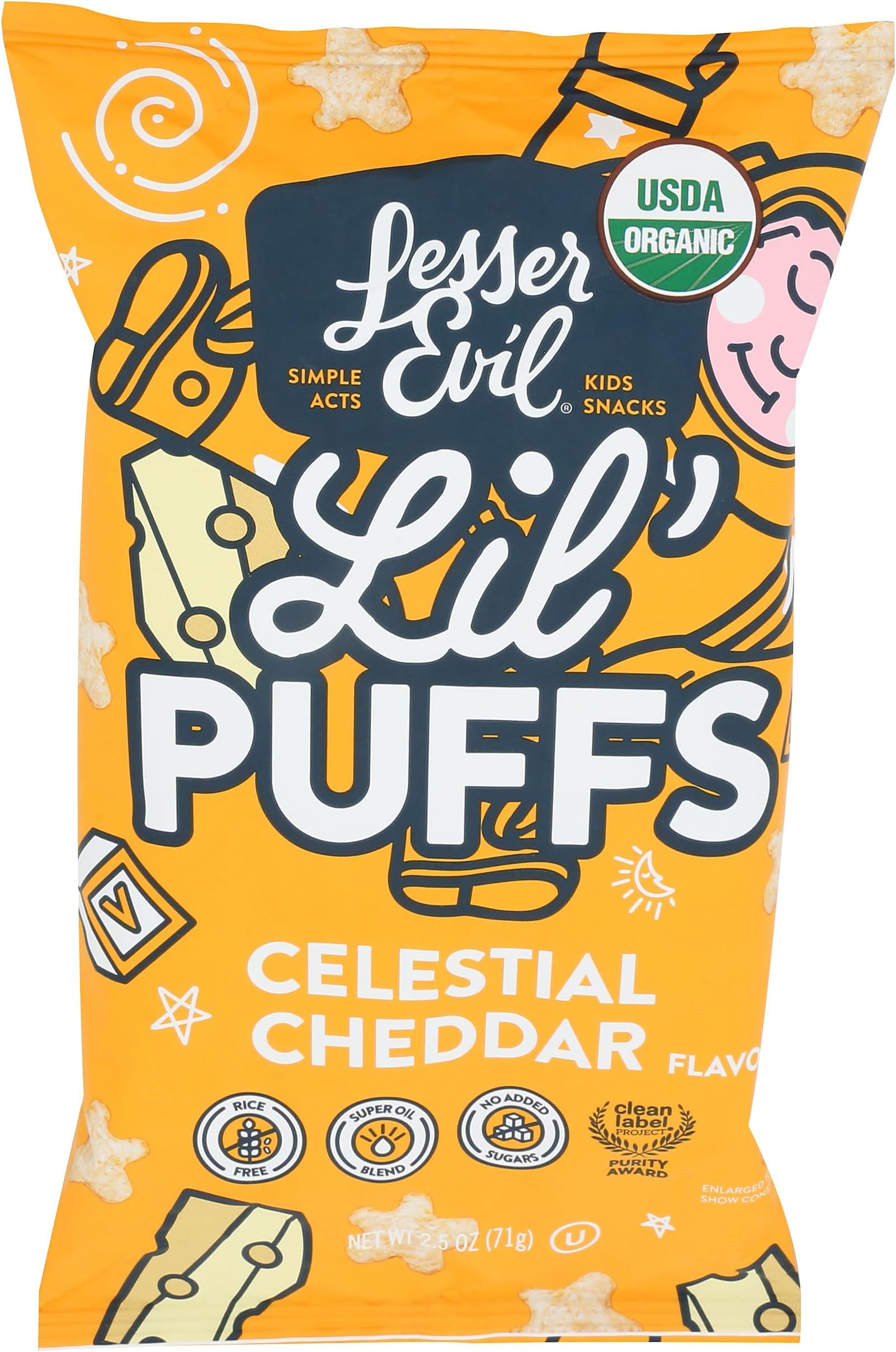 Amazon.com: Lesserevil Power Curls Egg And Cheese, 4 Oz