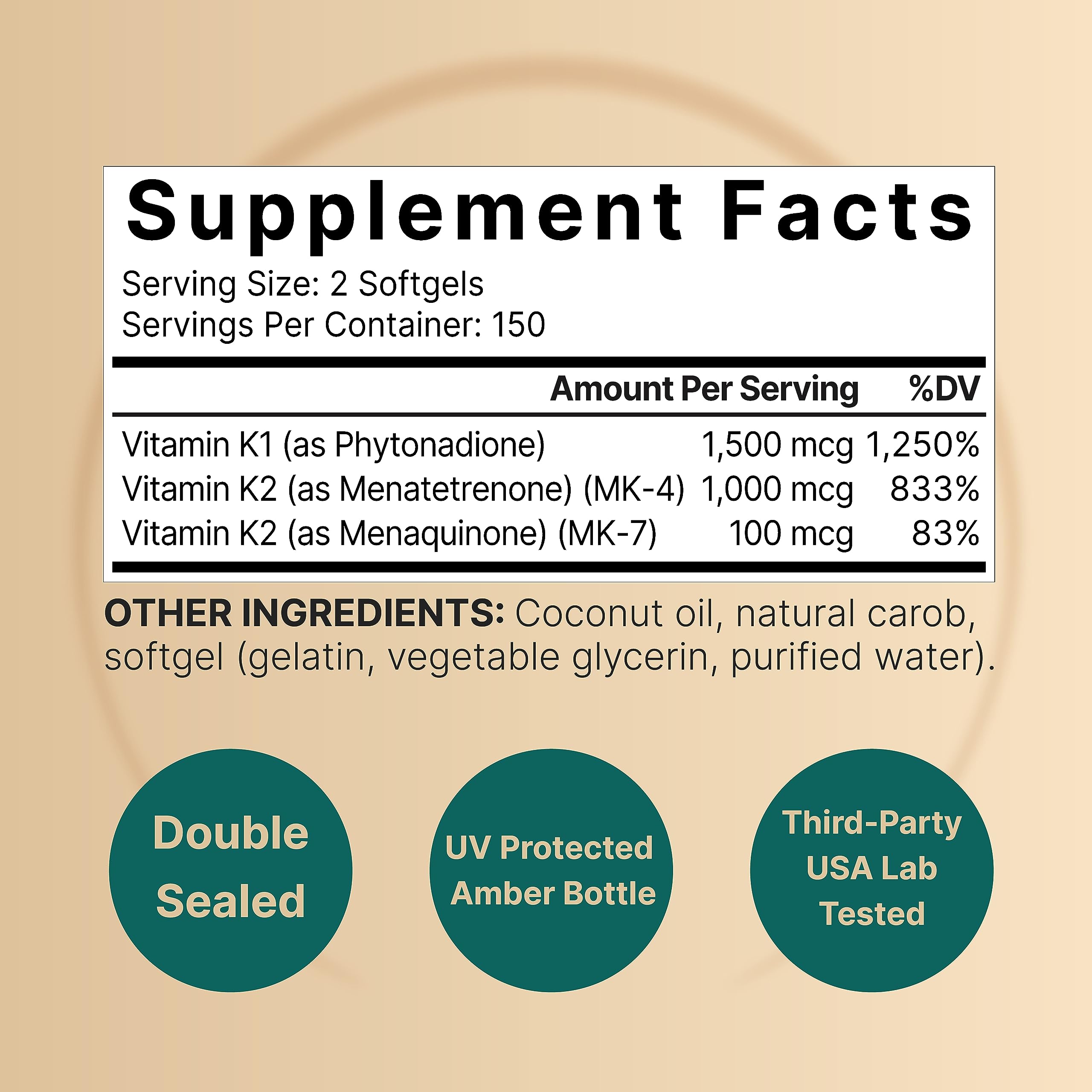 Snapklik.com : NatureBell Vitamin K Complex, K1 + K2