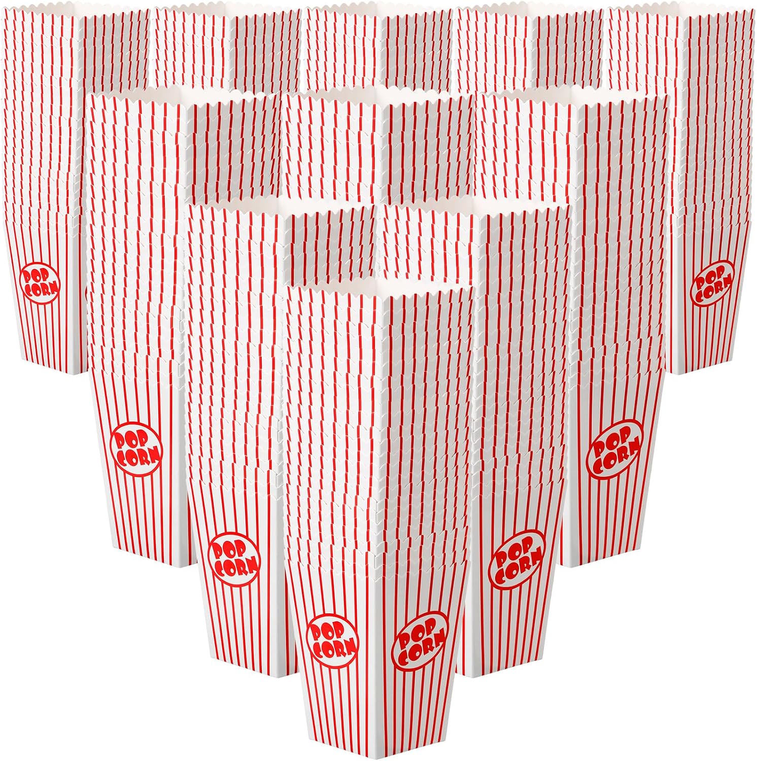 Kosiz 200 Pcs Popcorn Boxes for Party Paper Popcorn Buckets Popcorn ...