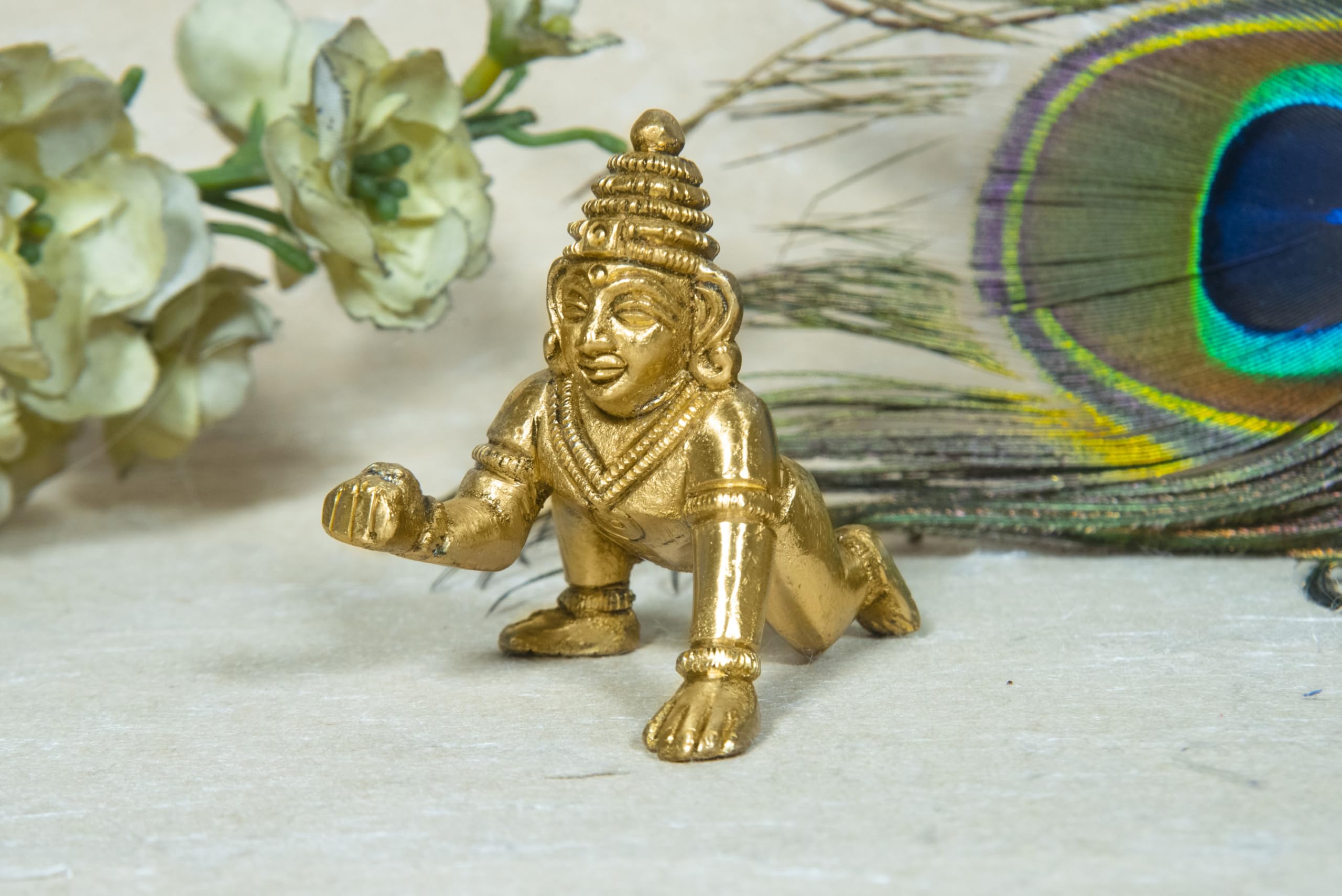 Buy BRASSLO® Laddu Gopal | Bal Gopal | Krishna Gopala Idol Statue ...