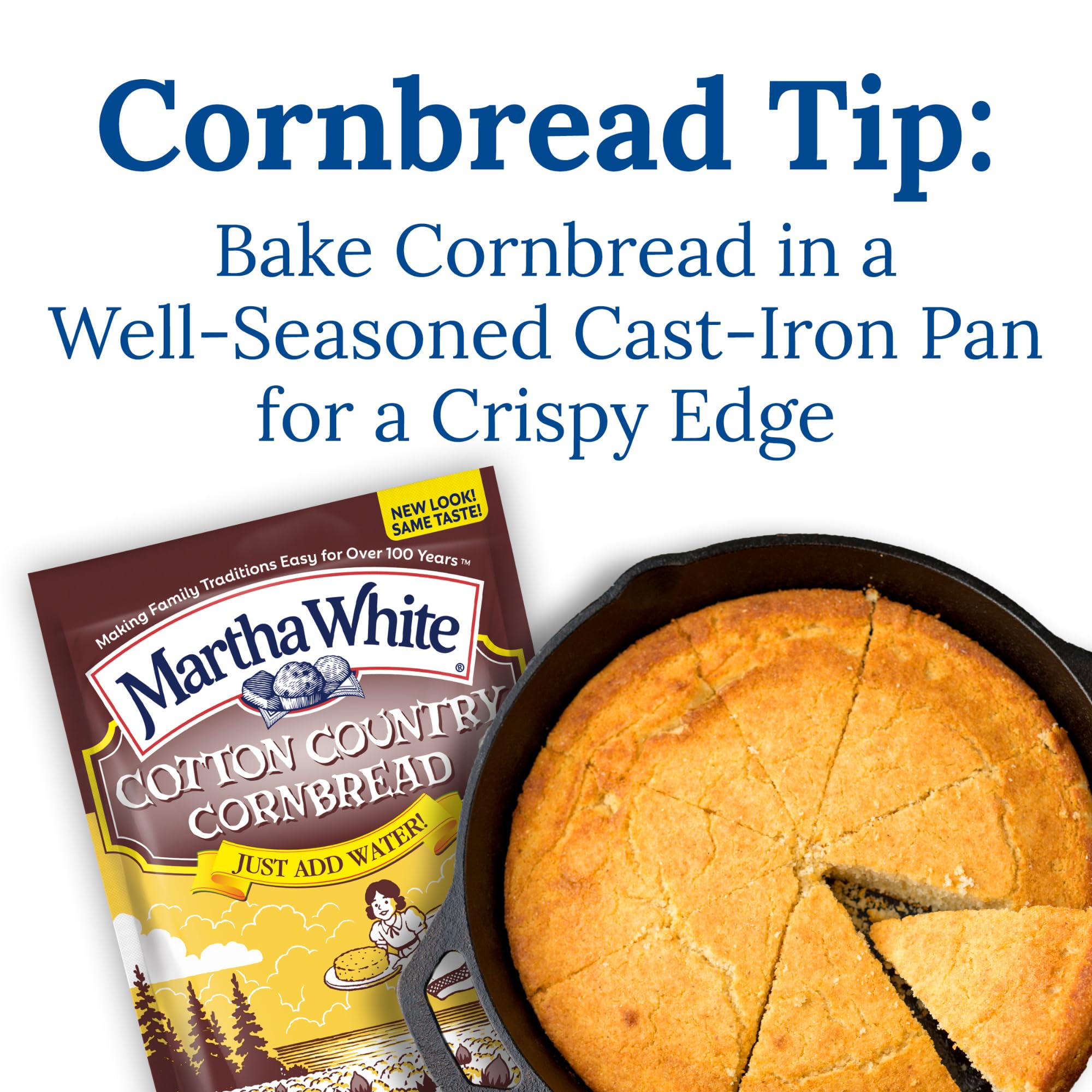 Snapklik.com : Martha White Cotton Country Buttermilk Cornbread Mix, 6 ...