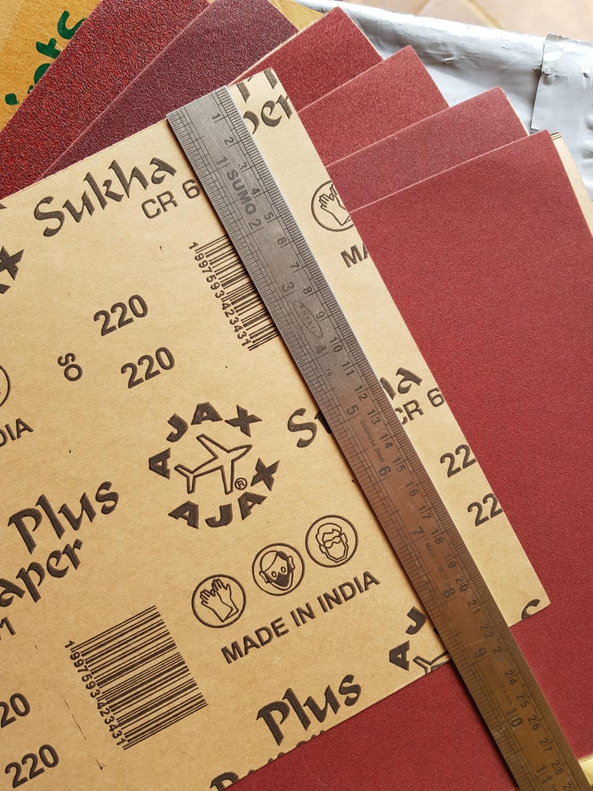 Sukha Alo Sand Paper 80 G; 100 G; 120 G; 150 G; 180 G; 220 G (Red ...