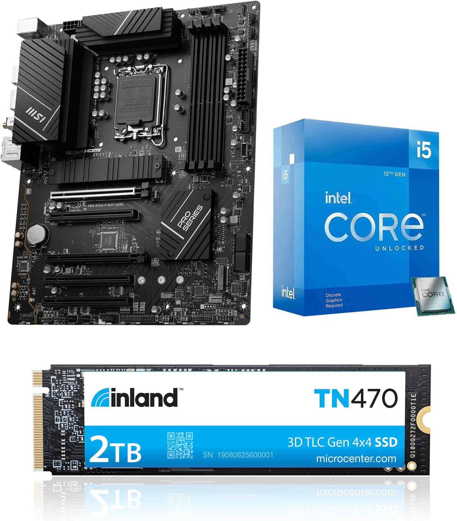 Amazon.com: Micro Center 3 in 1 Bundle: Intel Core i5-12600KF ...