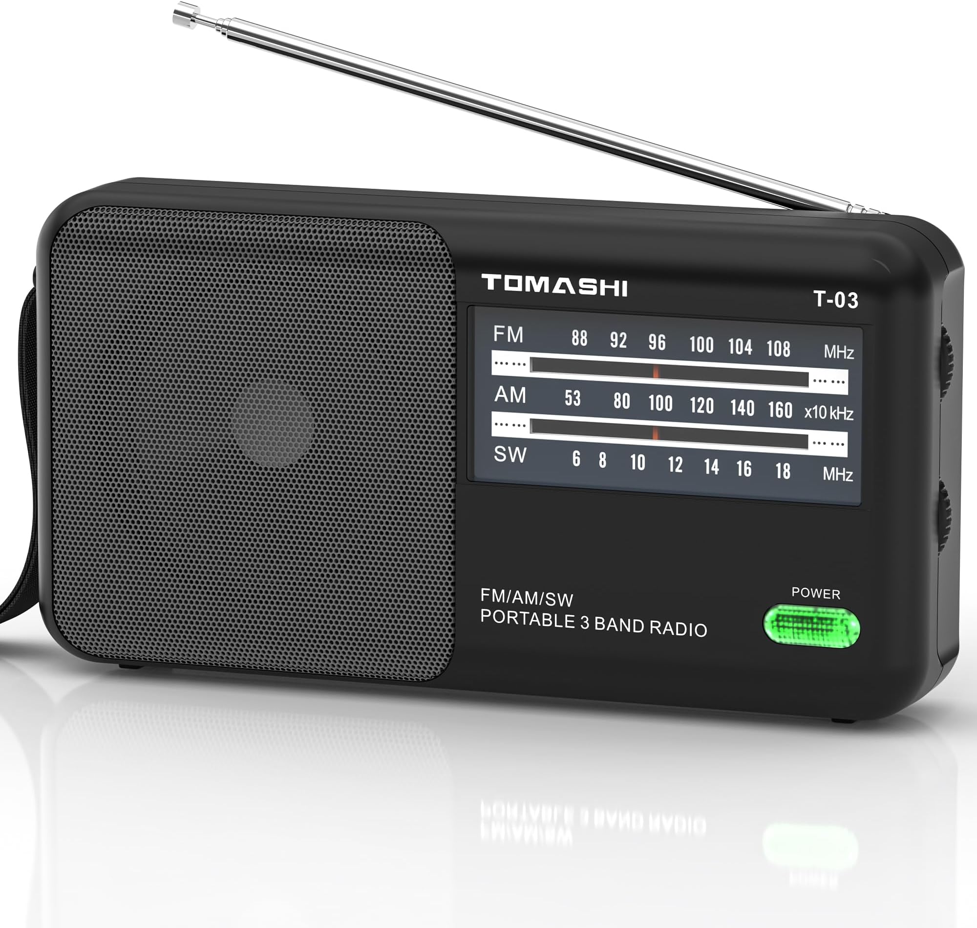 Amazon.com: AM FM Portable Radio Battery Operated Radio by 4X D Cell ...