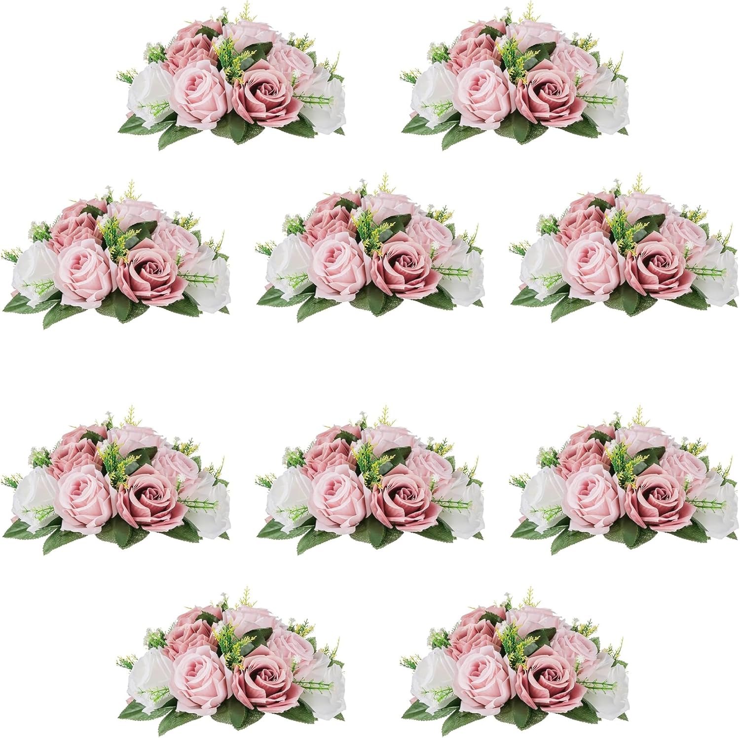 Amazon.com: QUTUNI 10Pcs Artificial Flower Balls for Centerpieces ...