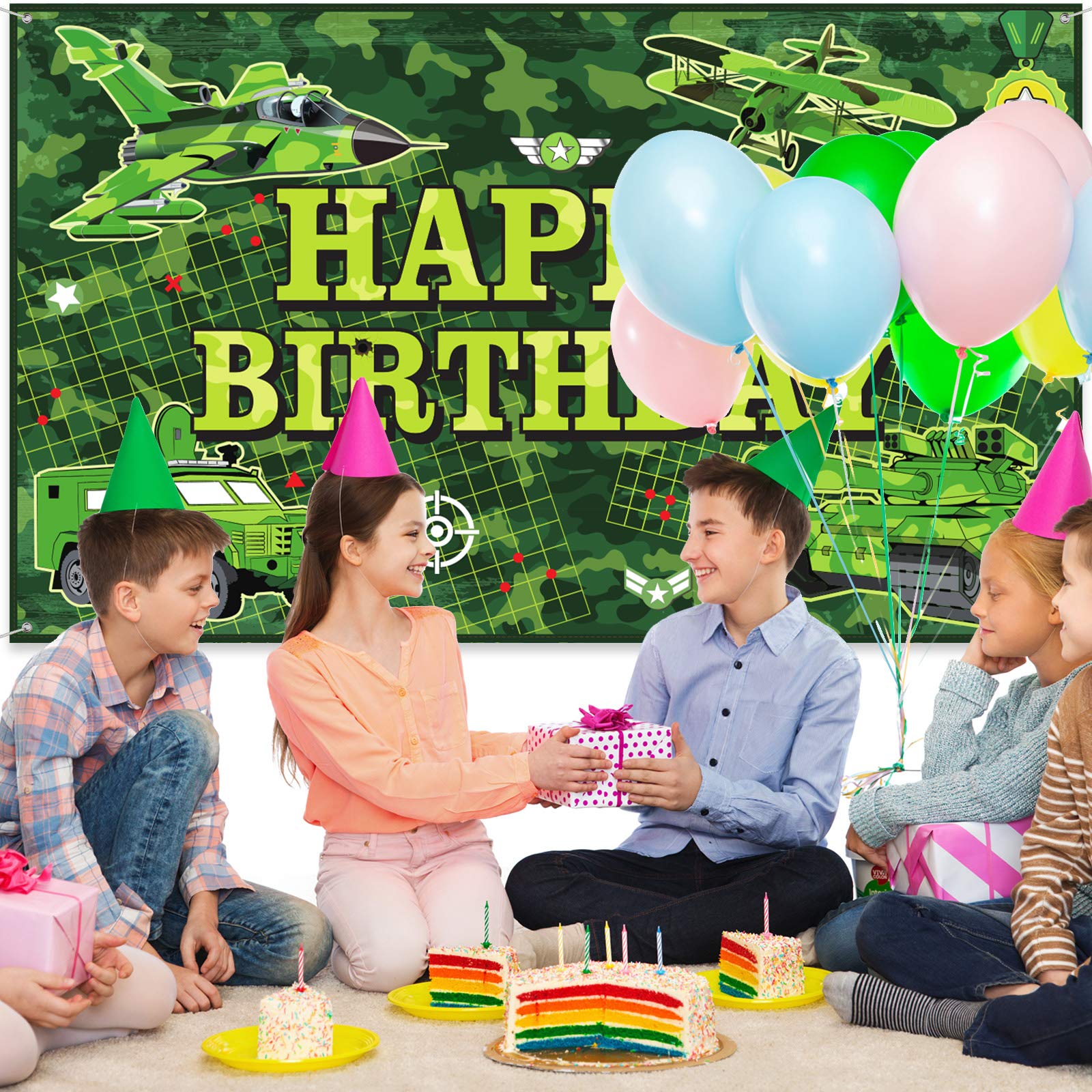 Army Military Birthday Decorations Kit Camo Birthday Party Decorations ...