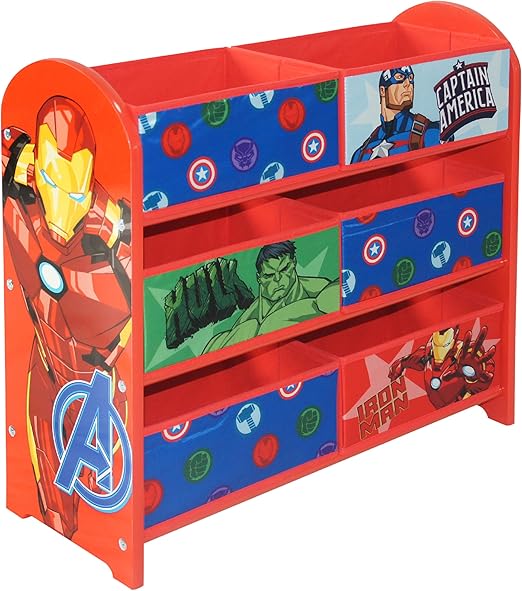 Disney Marvel Avengers Toy Storage Unit: 6-Box Organizer for Bedroom ...