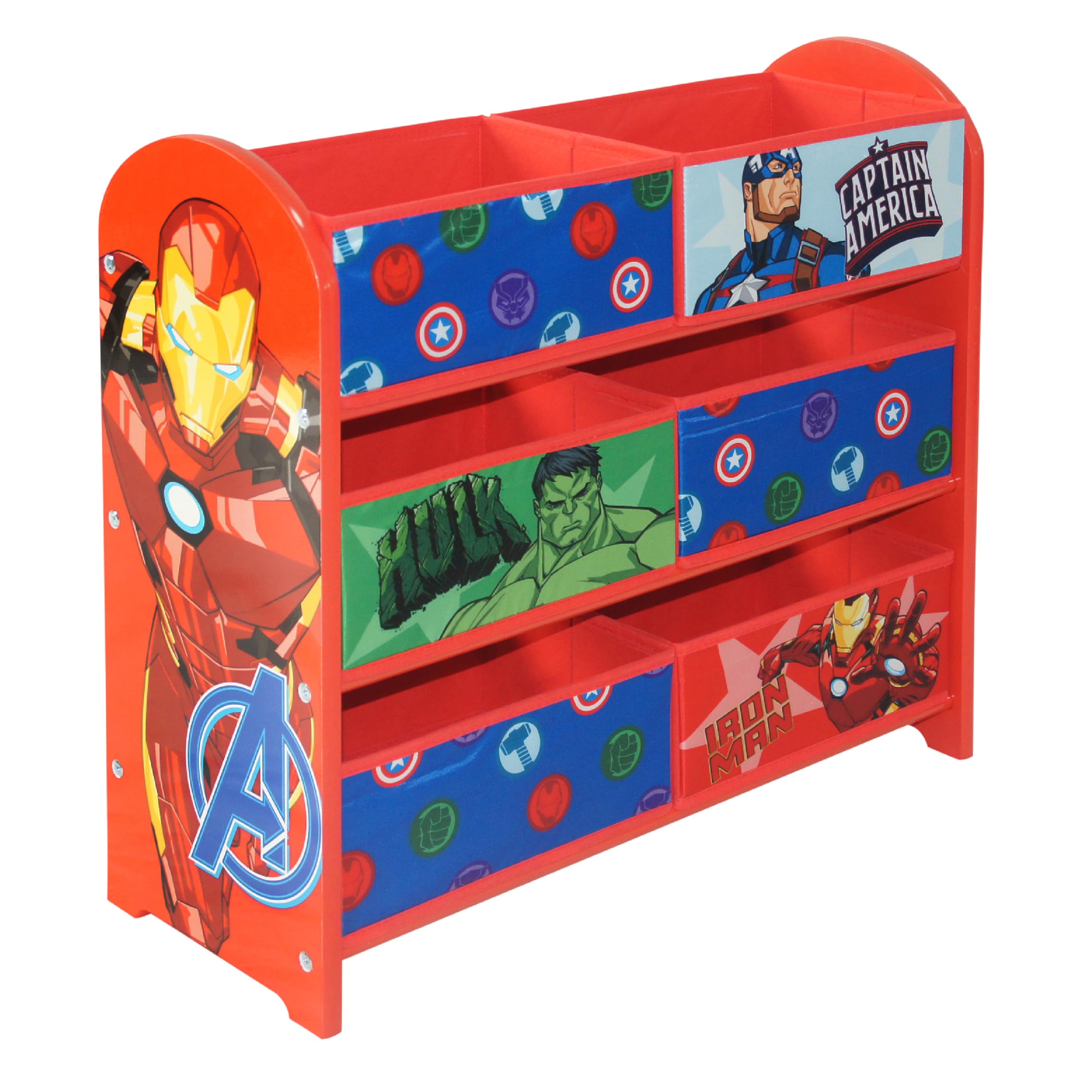 Disney Marvel Avengers Toy Storage Unit: 6-Box Organizer for Bedroom ...