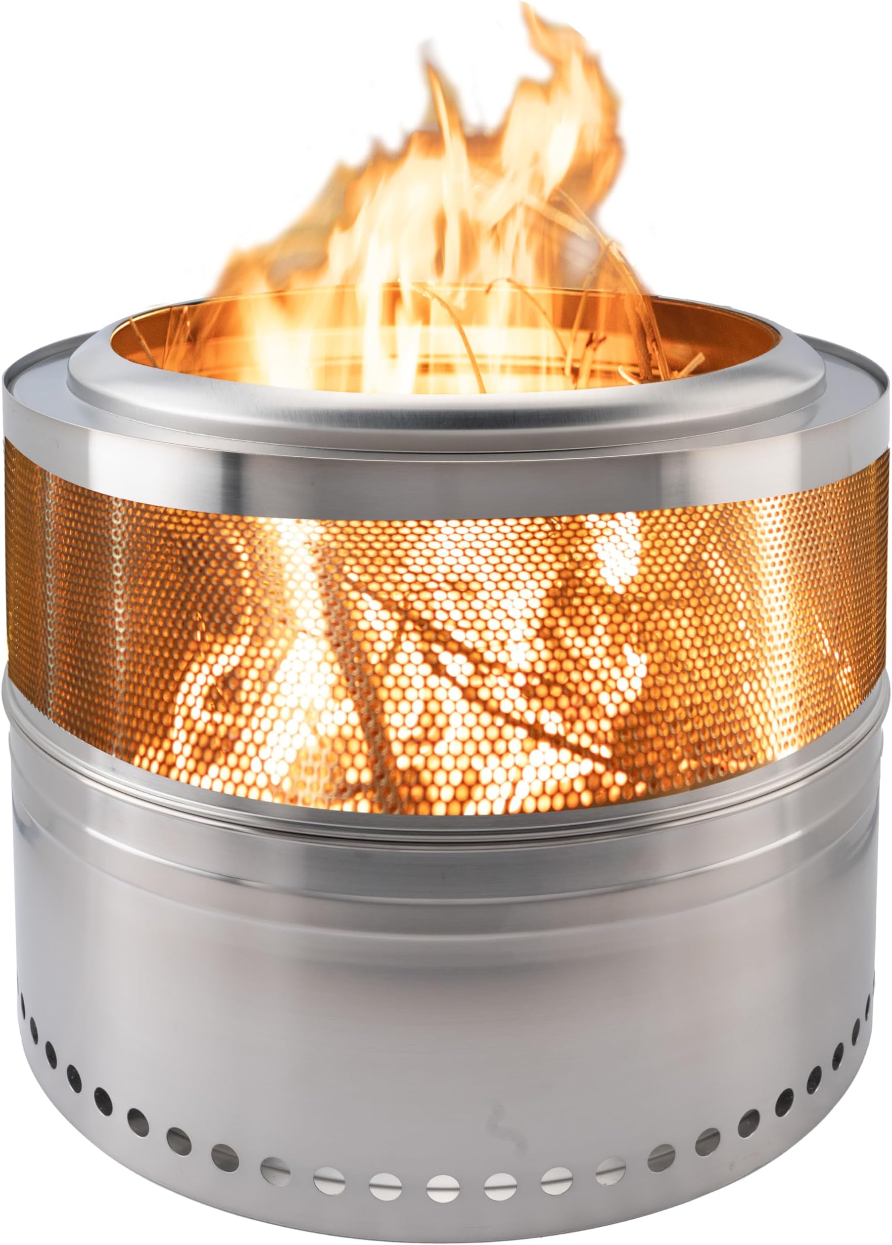 Amazon.com : YEFU Fire Pit 20in Dia, Folding Smokeless Firepit, Wood ...