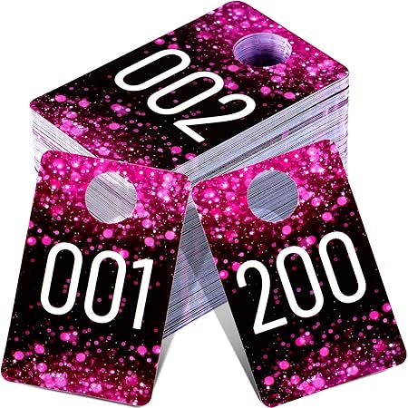 Amazon.com: Jetec Live Plastic Number Tags Consecutive Live Number Tag ...