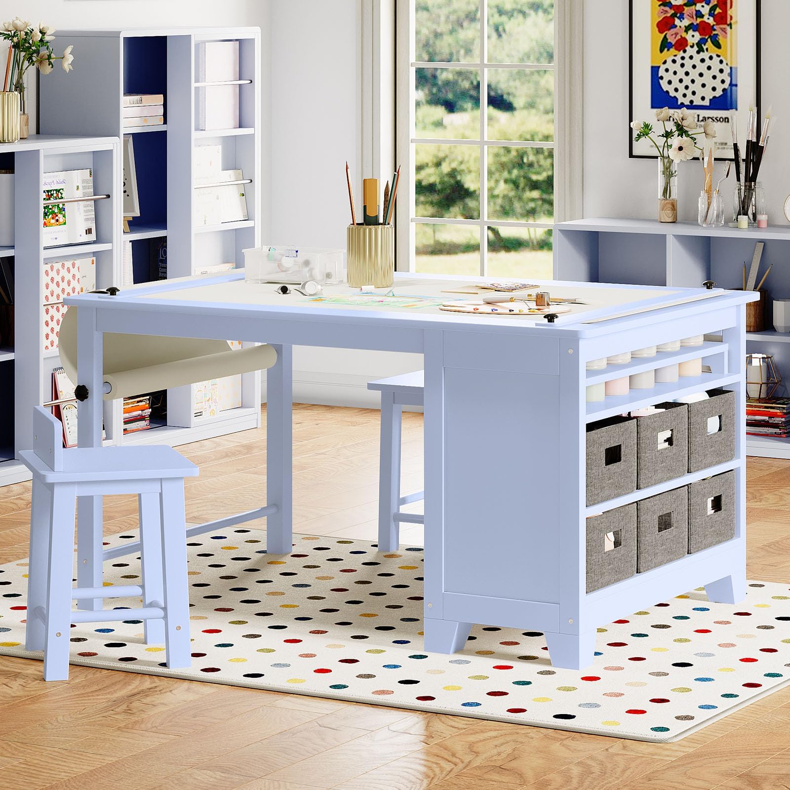 Amazon.com: Kids Craft Table, Kids Art Table and Chair Set, Wooden ...