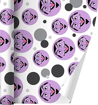 Amazon.com: Sesame Street Count Face Gift Wrap Wrapping Paper Roll ...