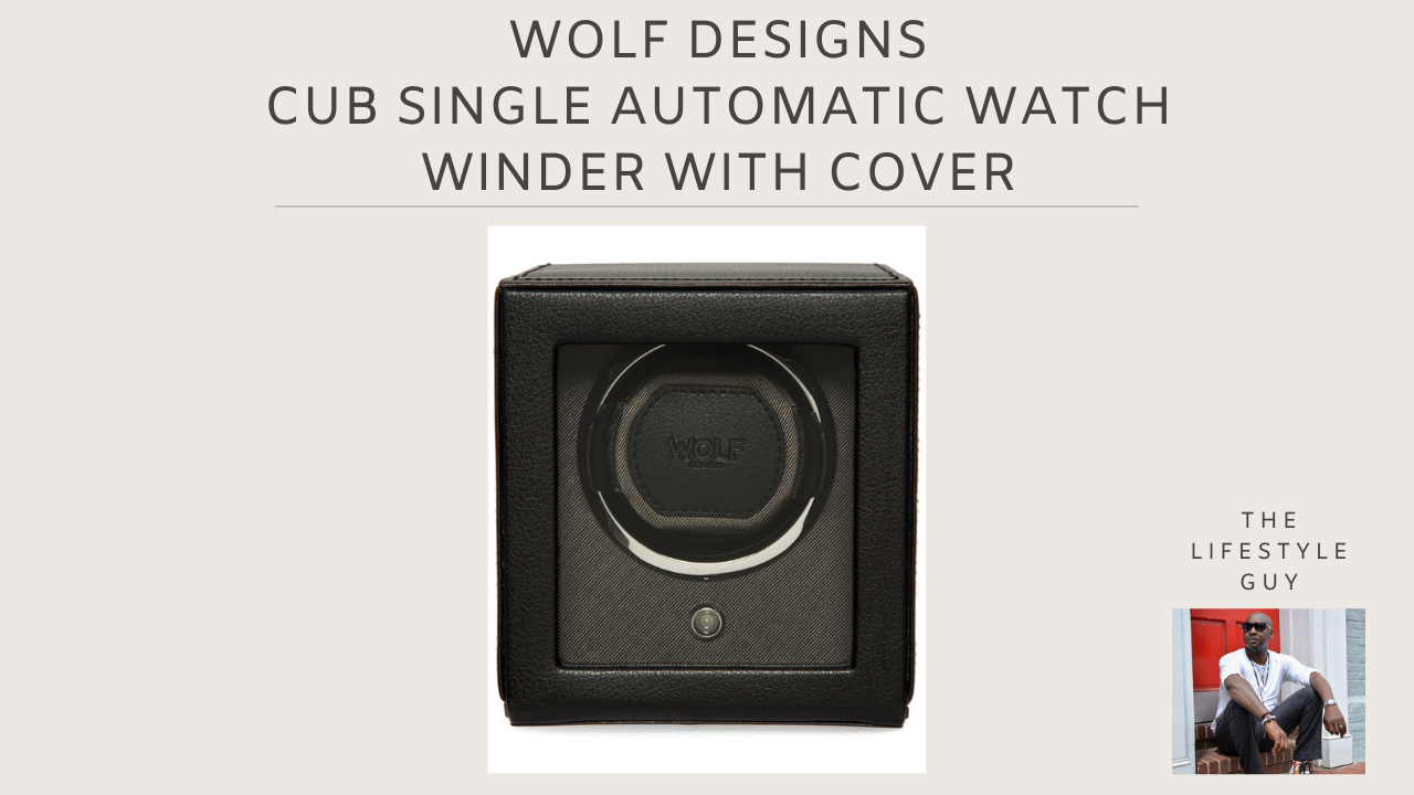 Watch Wolf Designs Cub Single Automatic Watch Winder with Cover on ...