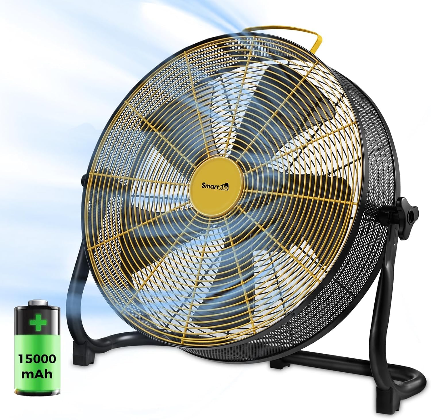 Amazon.com: Smartele QF16 16 Inch Battery Powered Floor Fan Fast ...