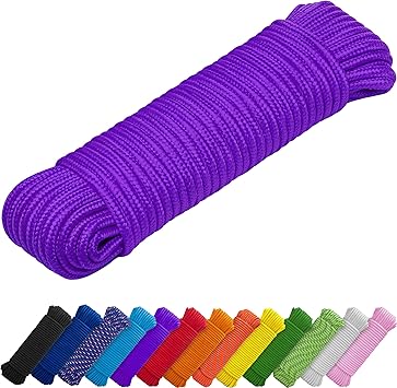 Amazon.com: TECEUM Rope – 90 Feet x 3/8 Inch (10mm) – Purple – Strong ...