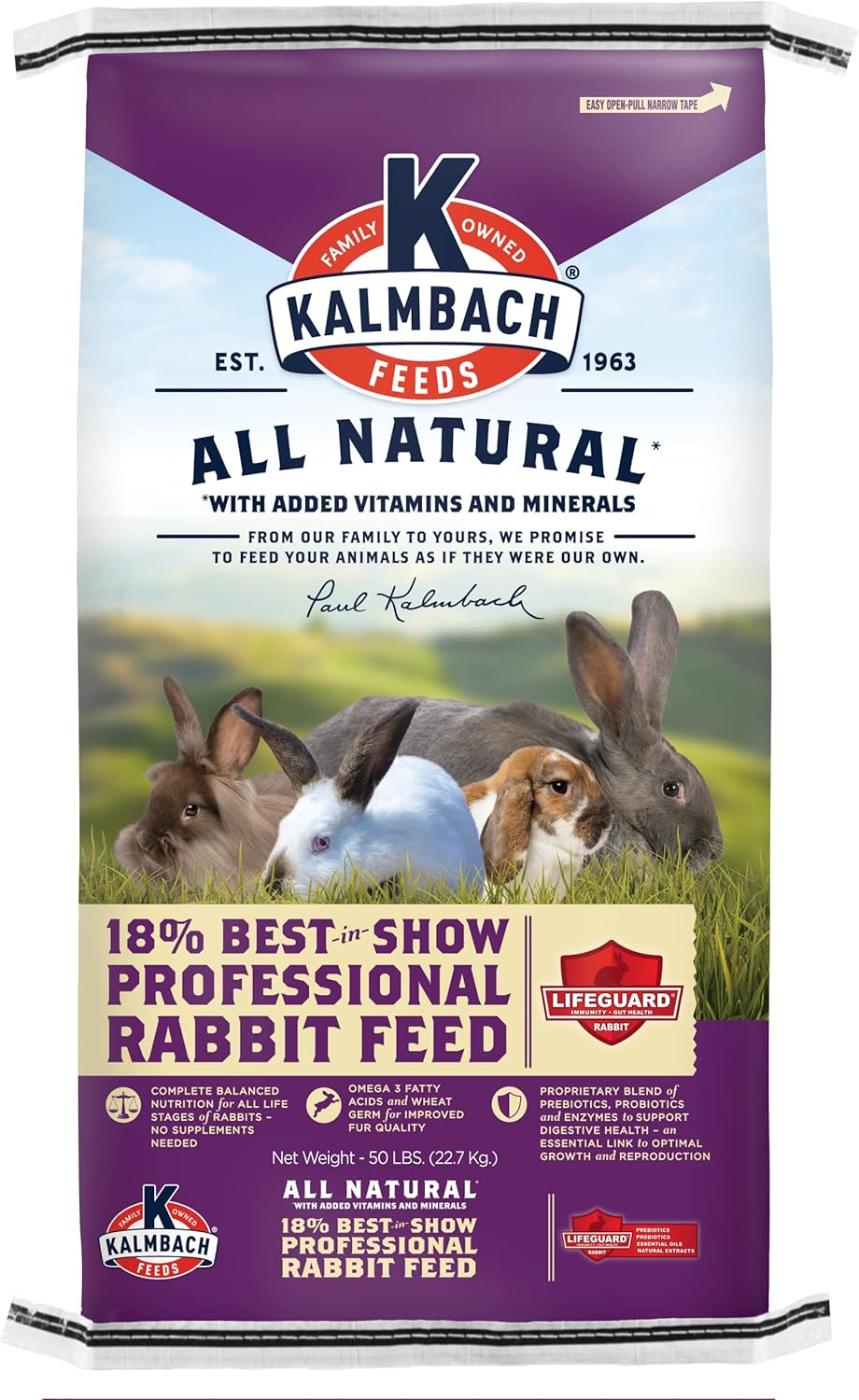 Amazon.com : Kalmbach Feeds 18% Best in Show Rabbit Feed for All ...