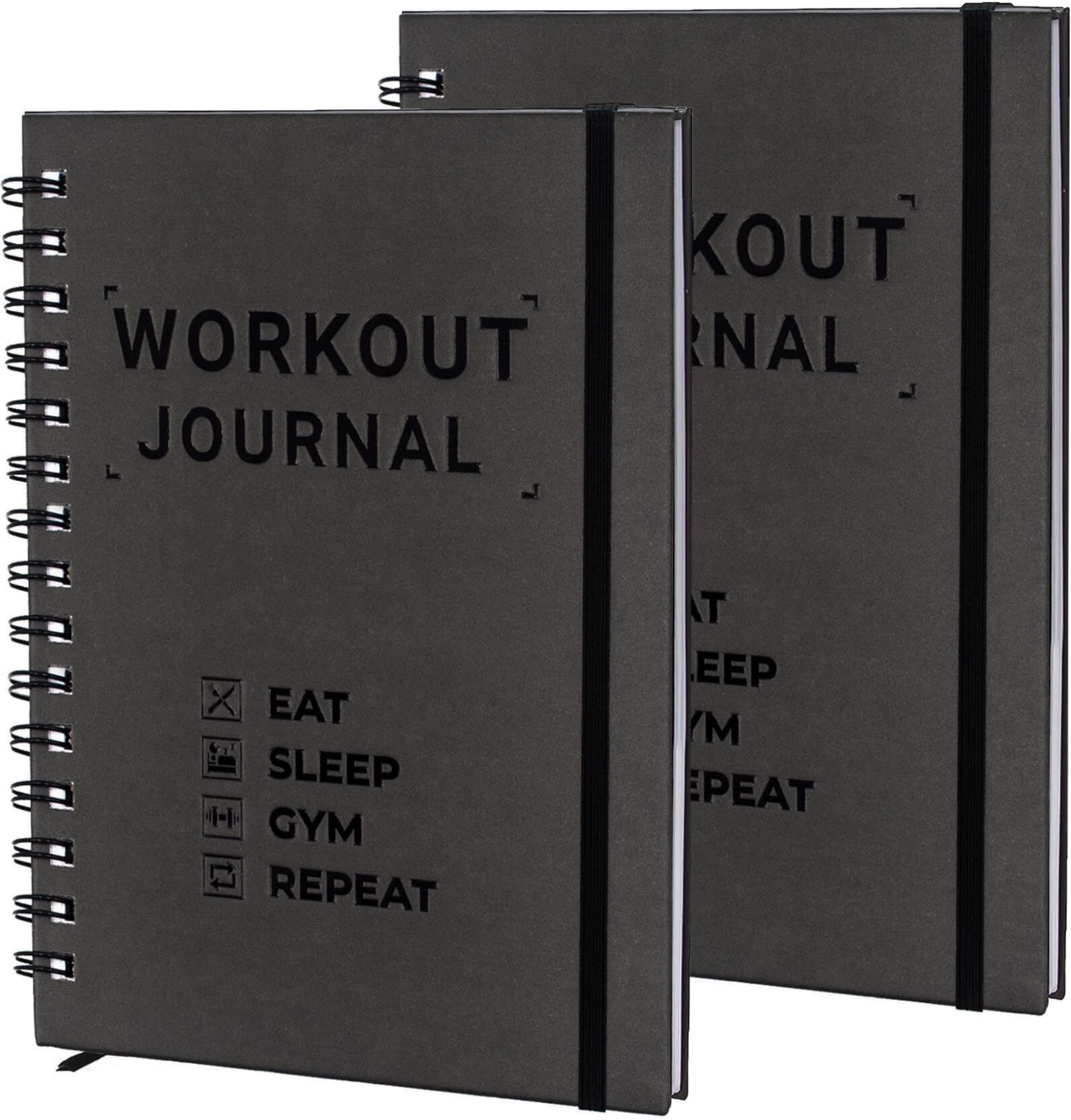 Amazon.com: Fitness Journal A5 Hardcover Workout Book - 2 Pack ...