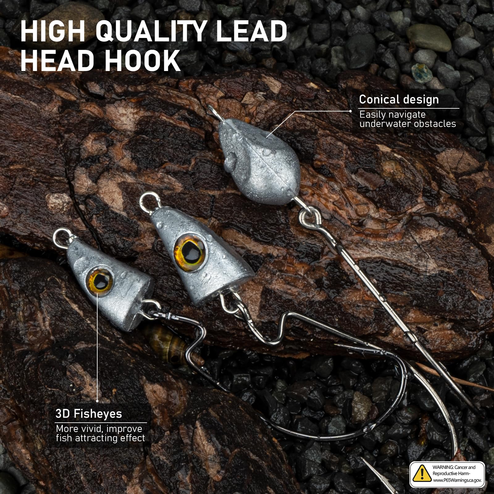 Snapklik.com : Fish Eye Swimbait Jig Heads, 20PCS Weighted Swimbait Jig ...