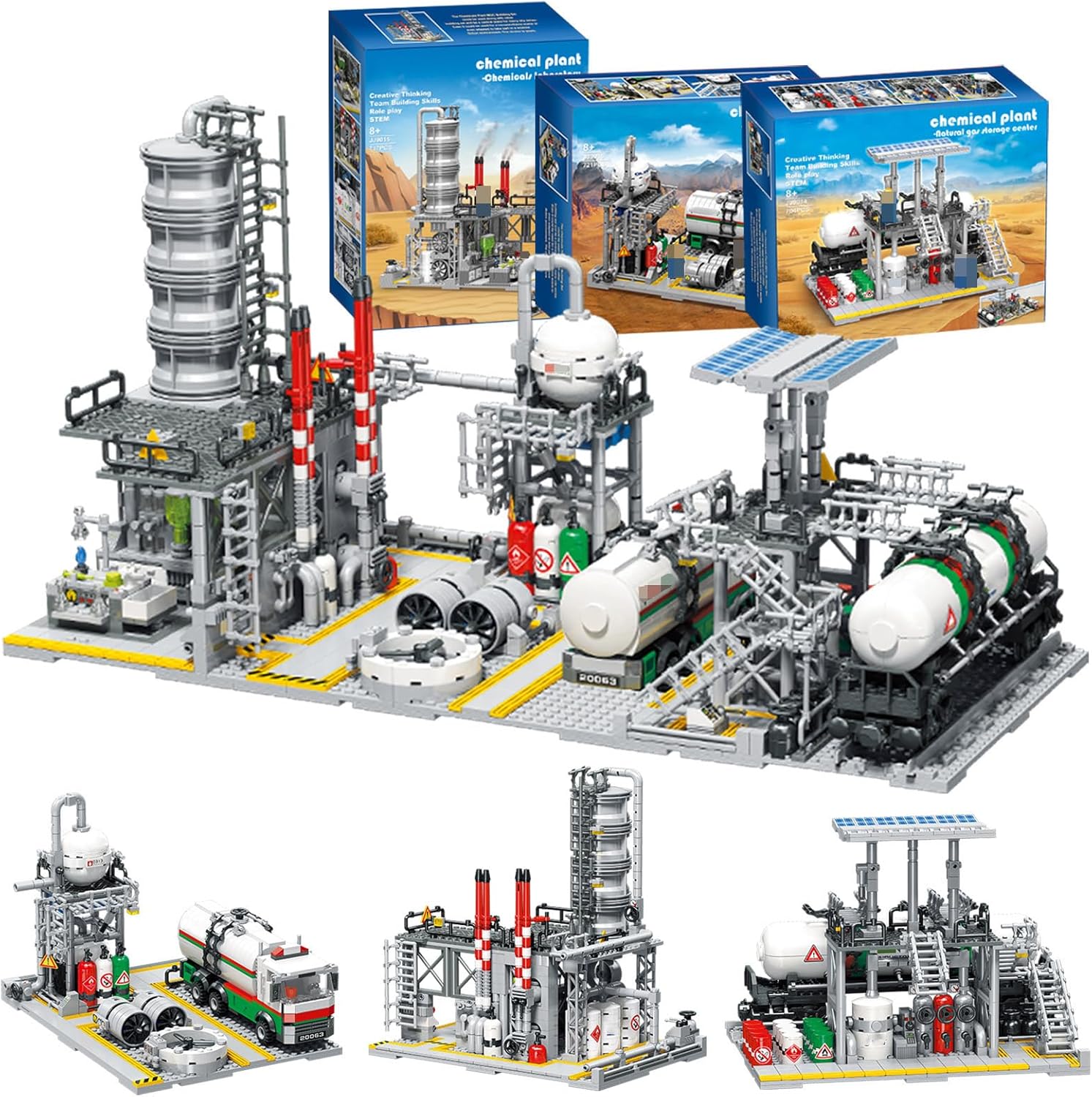 Amazon.com: NYCHUS Modular Chemical Plant Building Blocks Set, Idea 3 ...