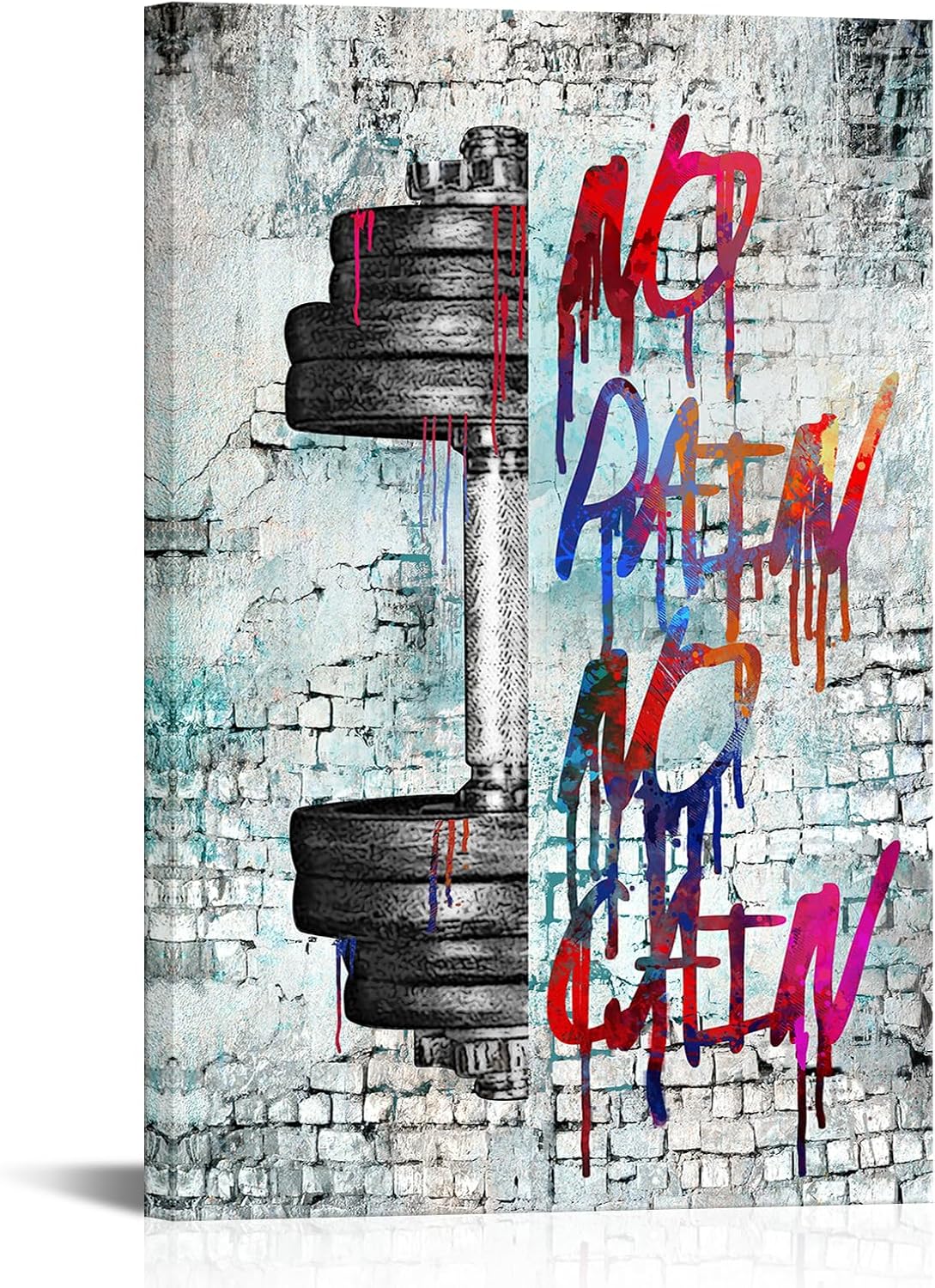 Amazon.com: iHAPPYWALL Vintage Inspirational Fitness Quotes Wall Art No ...