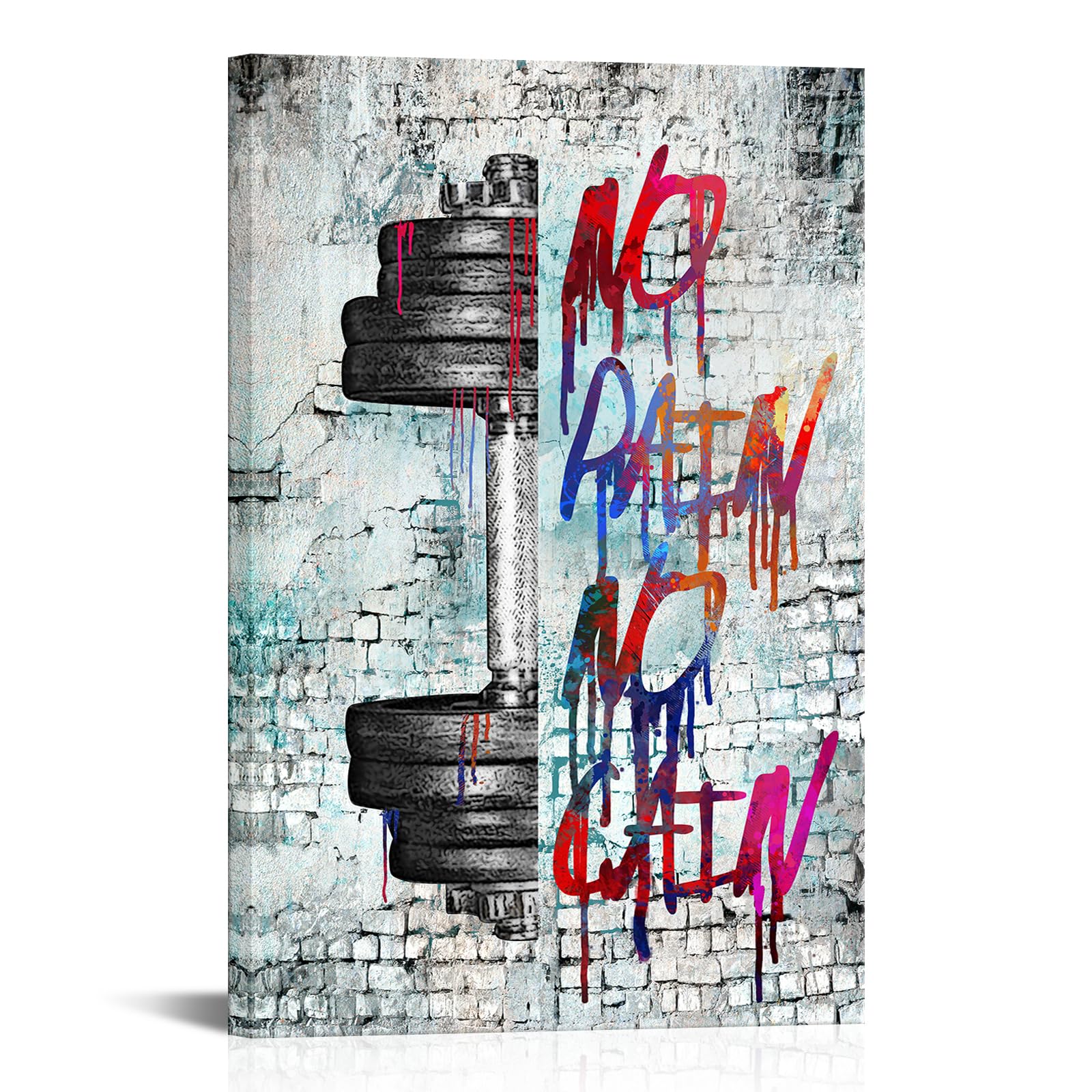 Amazon.com: iHAPPYWALL Vintage Inspirational Fitness Quotes Wall Art No ...