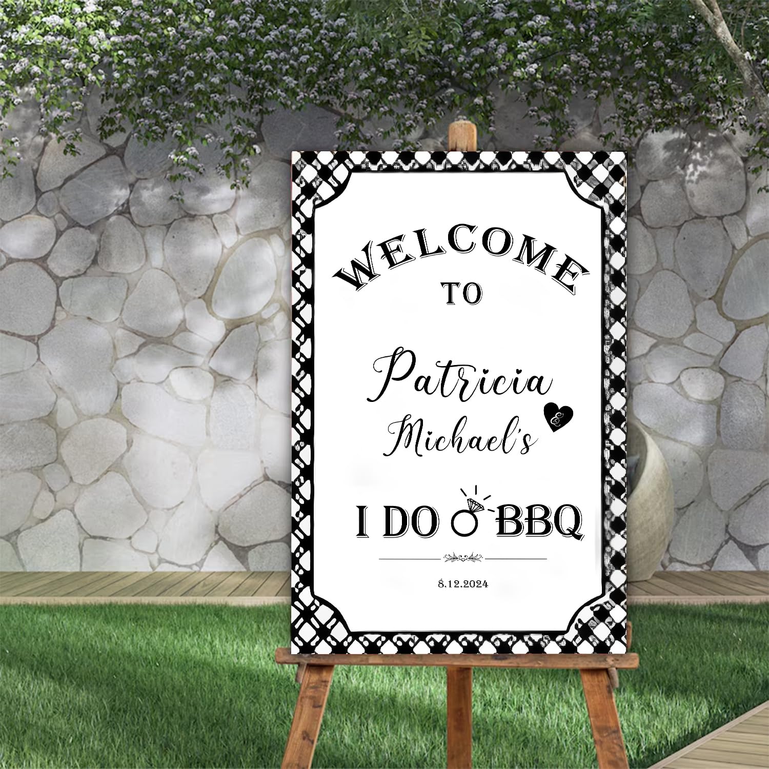Amazon.com : MystiQore I Do BBQ Welcome Sign, BBQ Welcome Sign, Black ...