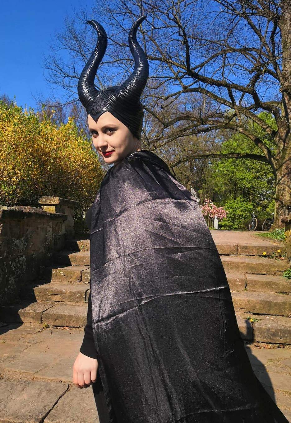 Snapklik.com : Queen Horns For Women Halloween Costumes Black Crow ...