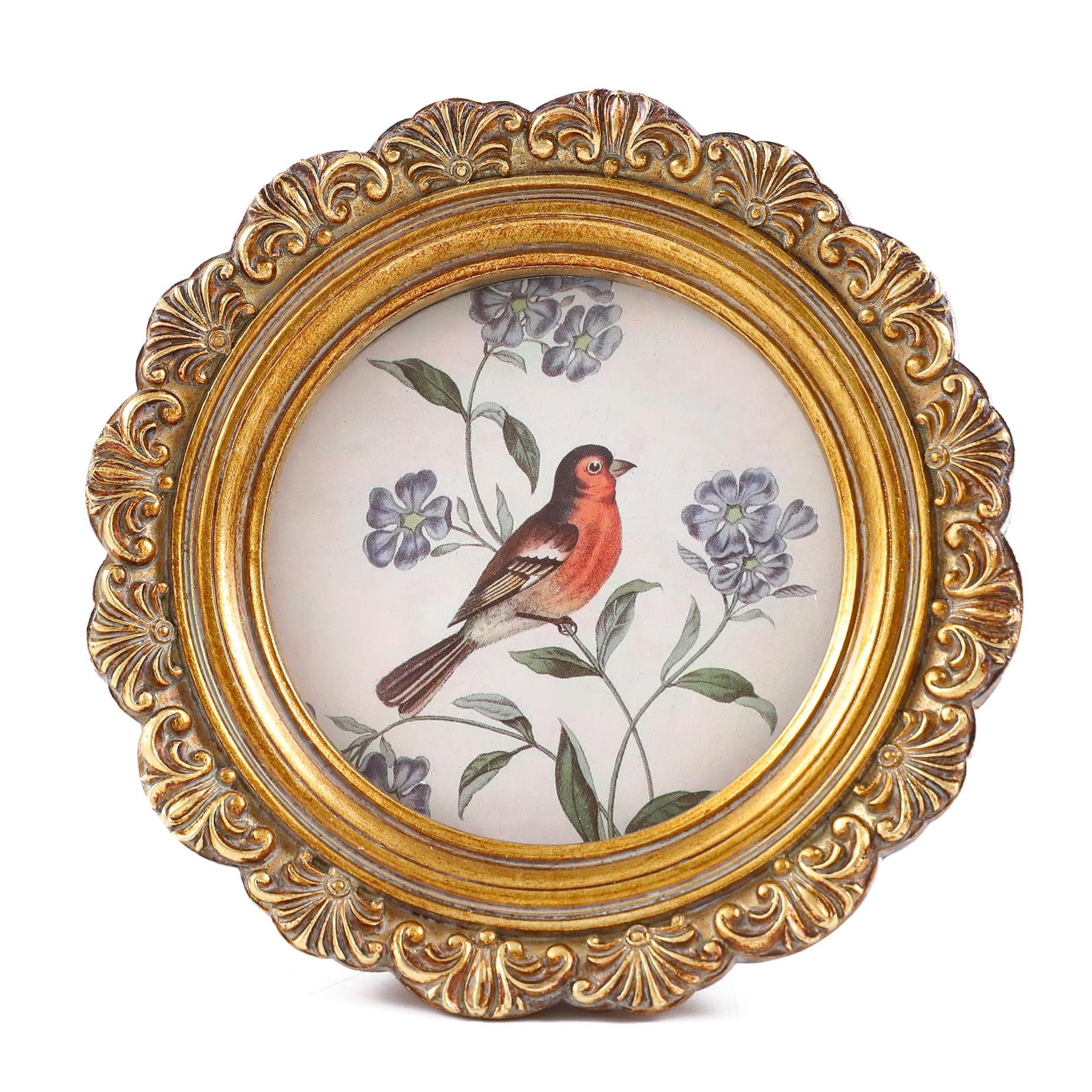 Amazon.com - LIHOLO Round Picture Frames 3x3 Antique Picture Frames ...
