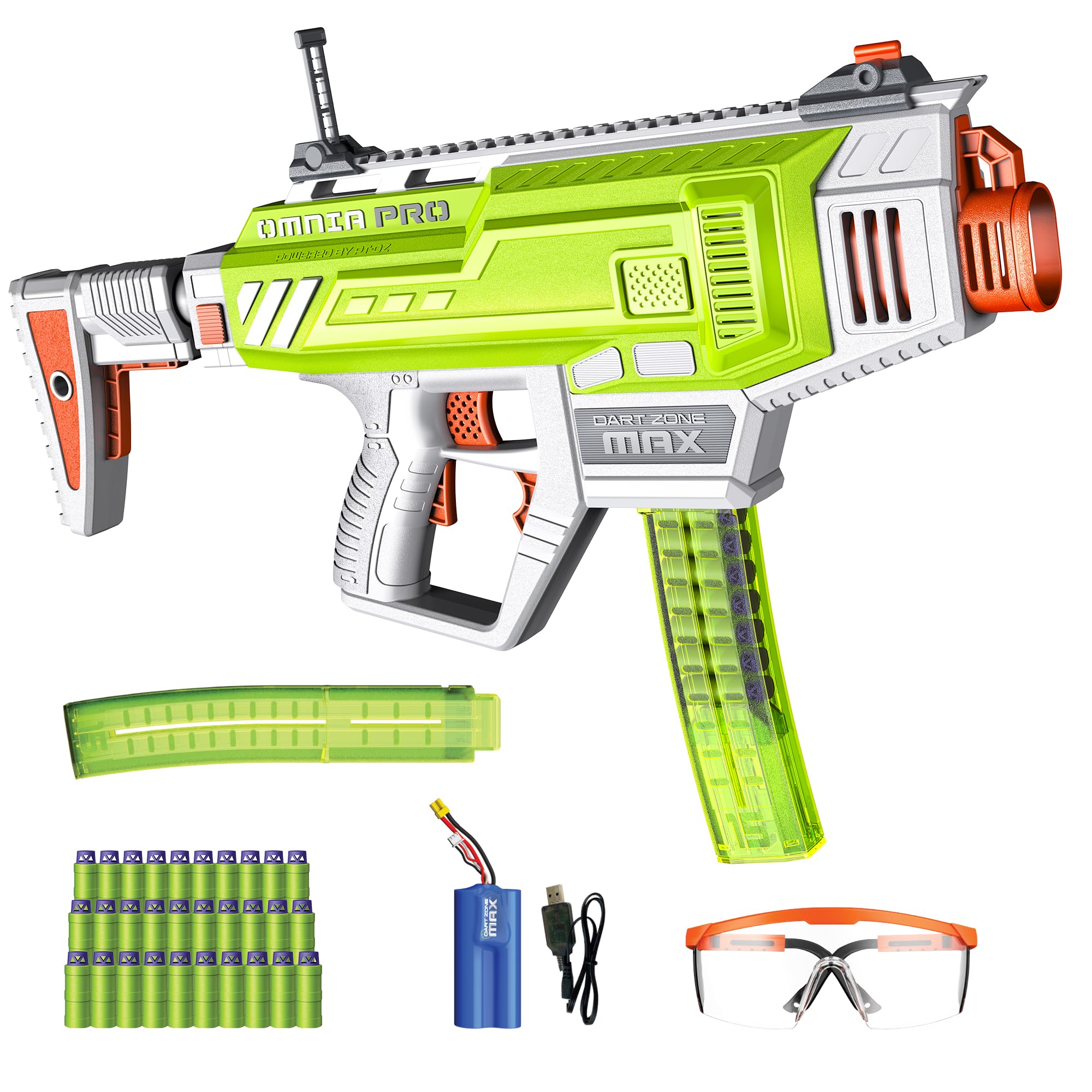 Amazon.com: DART ZONE Max Omnia Pro Gen 3 Foam Dart Blaster–150 FPS ...